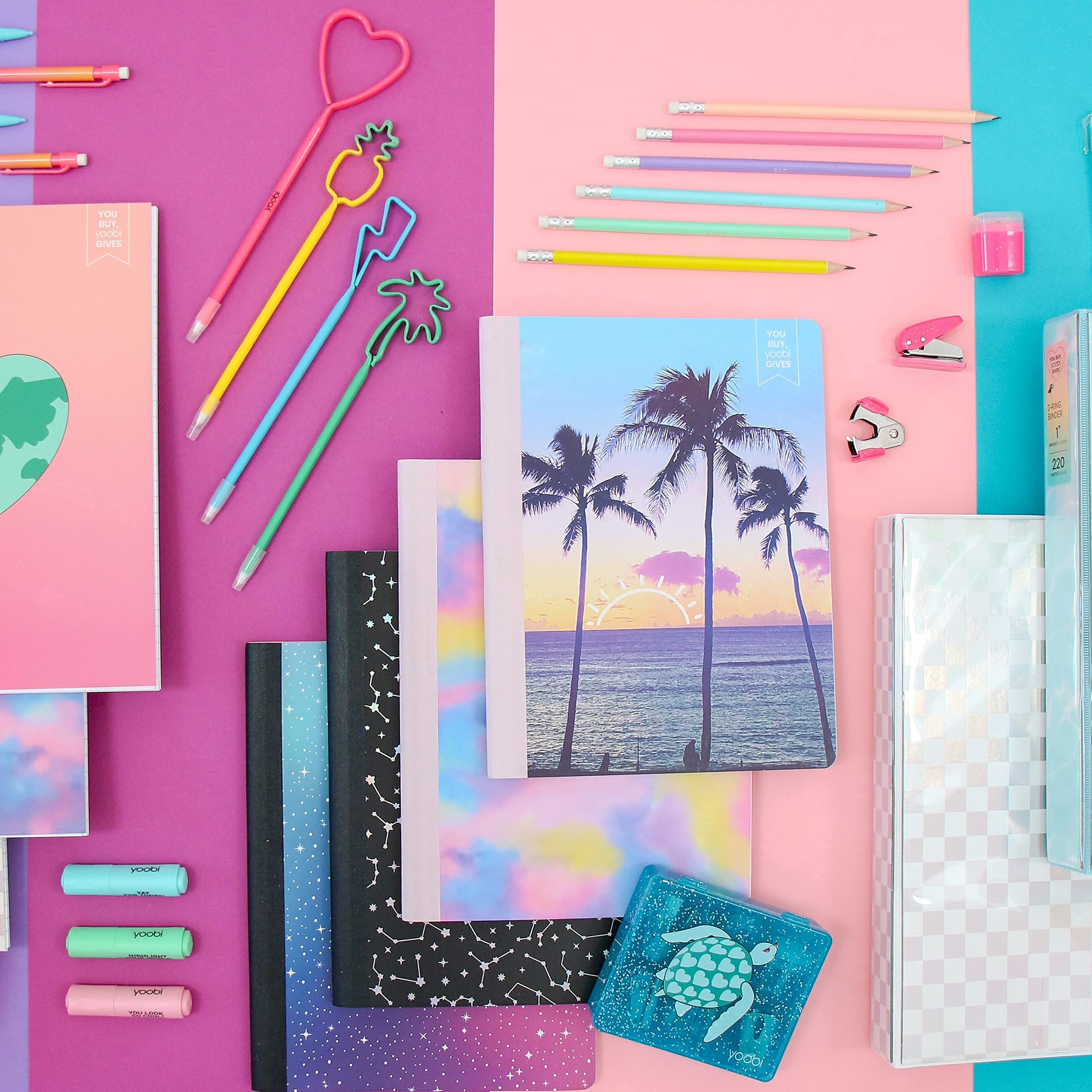 Snapklik.com : Yoobi College Ruled 7.5 X 9.75 Composition Notebook Set ...