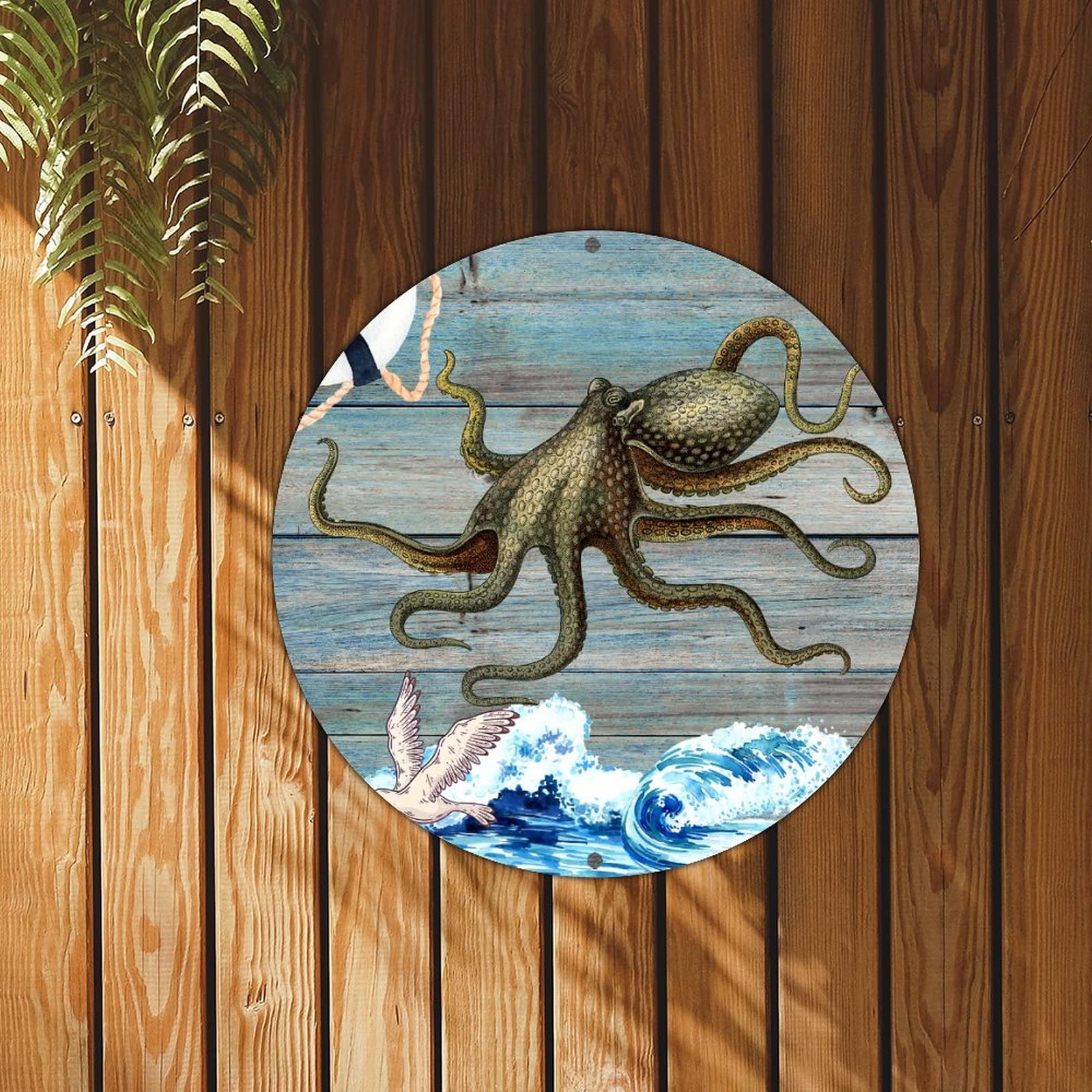 Octopus Wood Plank Sign Fingerboards Octopus Wood Works Tonewood,