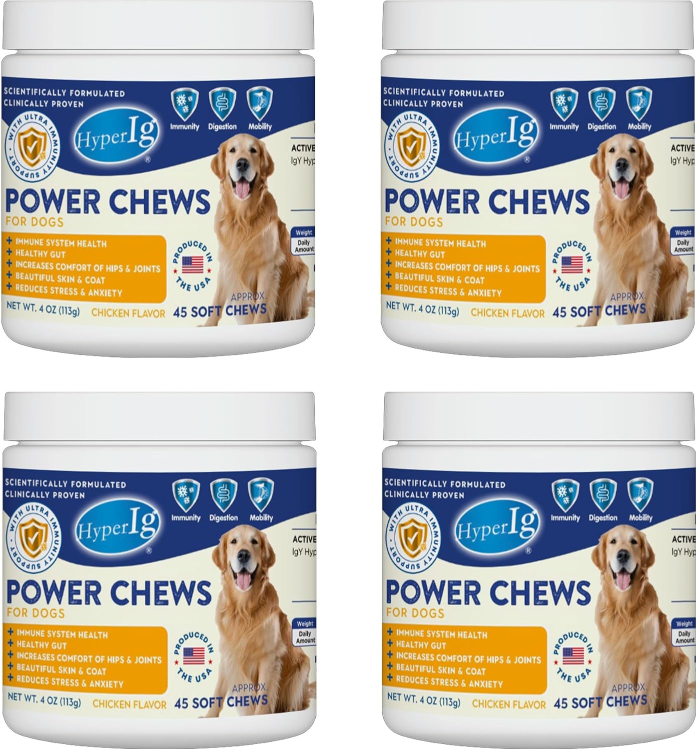 Amazon.com : Power Chews for Dogs - Chicken Flavor, IgY Hyperimmune ...