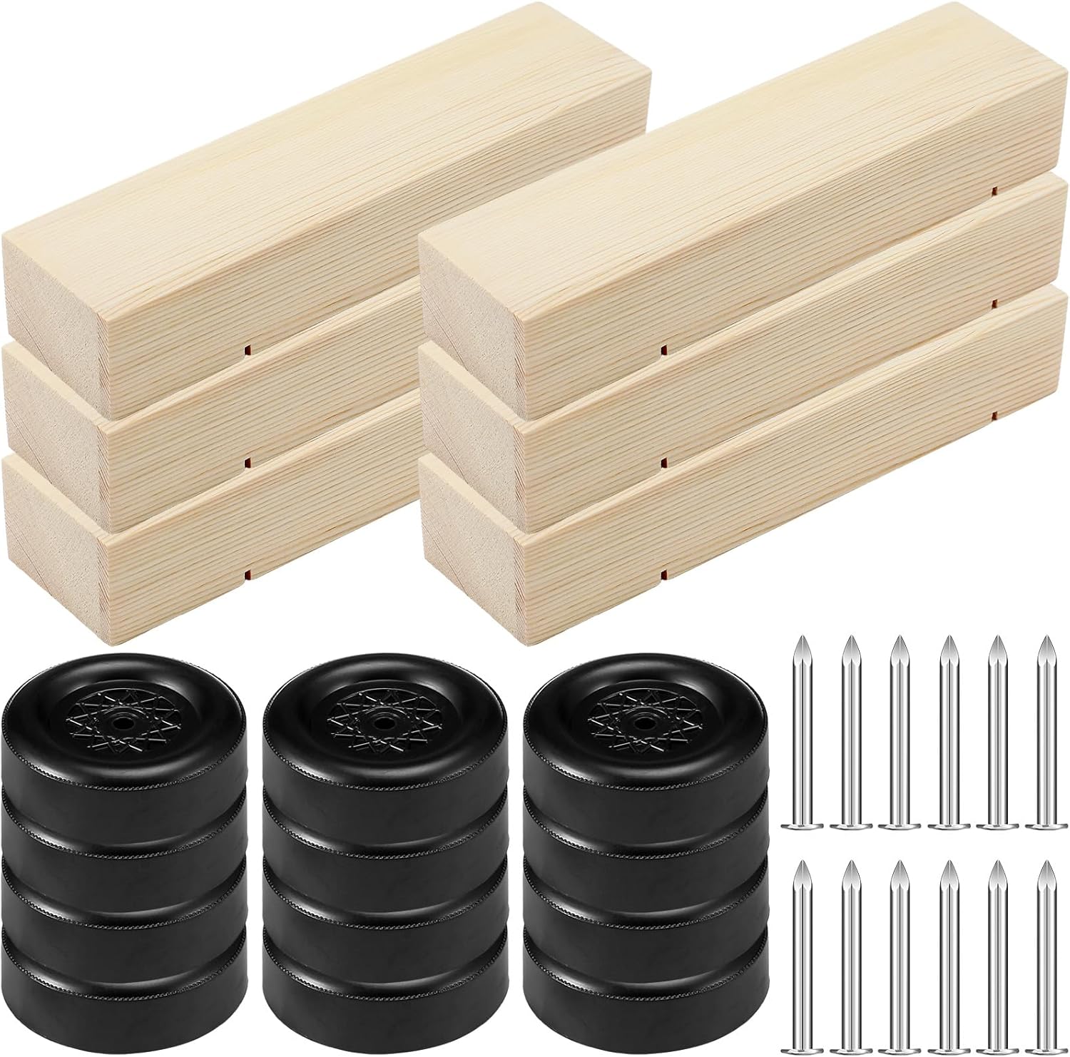 Amazon.com: Wonderjune 6 Sets Basic Derby Car Kit Pine Wood Car Kits ...