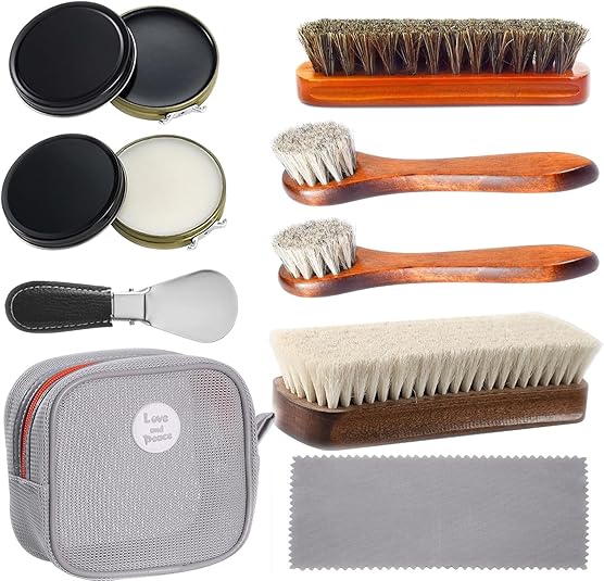 Amazon.com: Shoe Shine Kit for both home and outdoor use ,10Pcs shoe ...