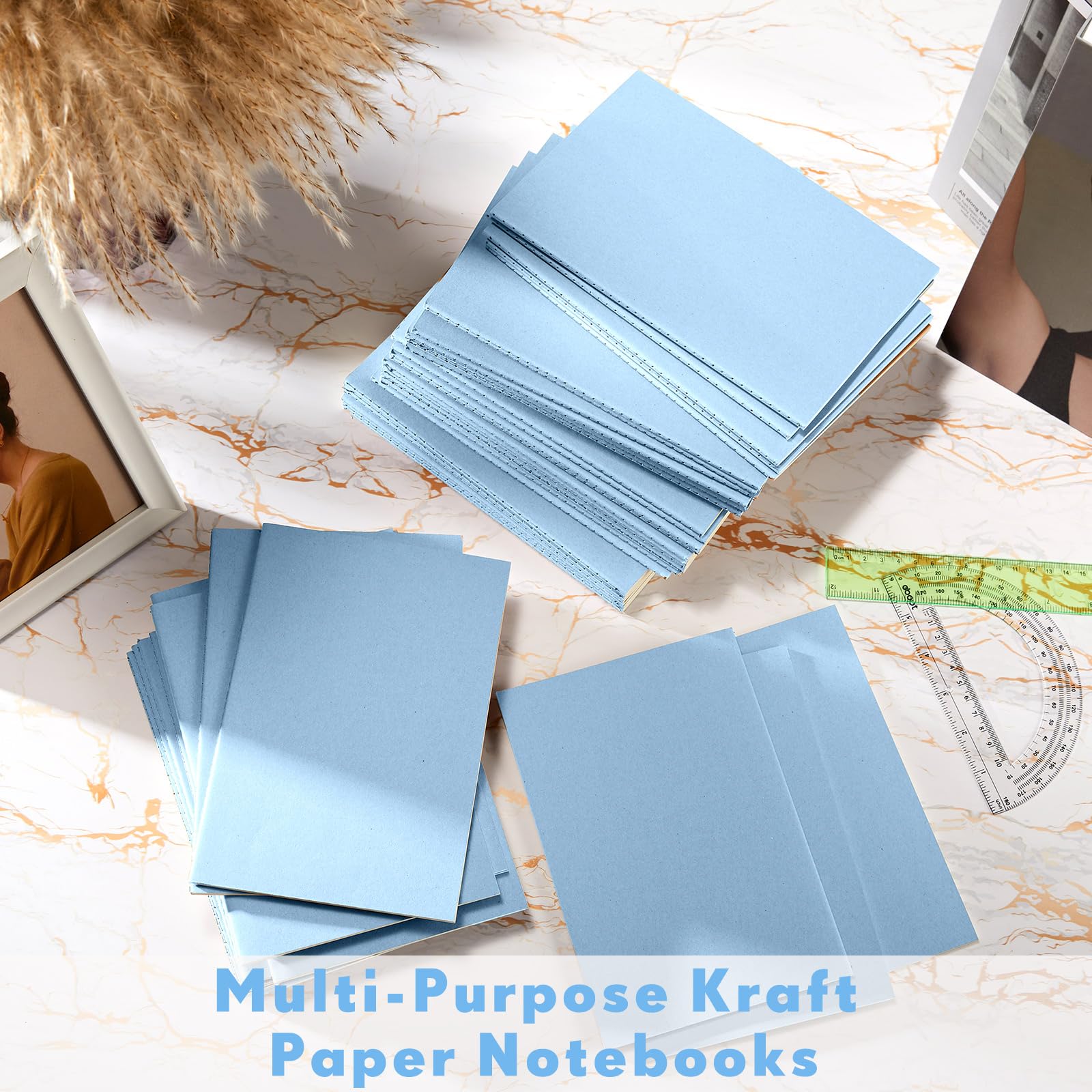 Snapklik.com : Mimorou 100 Pcs Kraft Notebook Journals 5.5 Inch X 8.3 ...