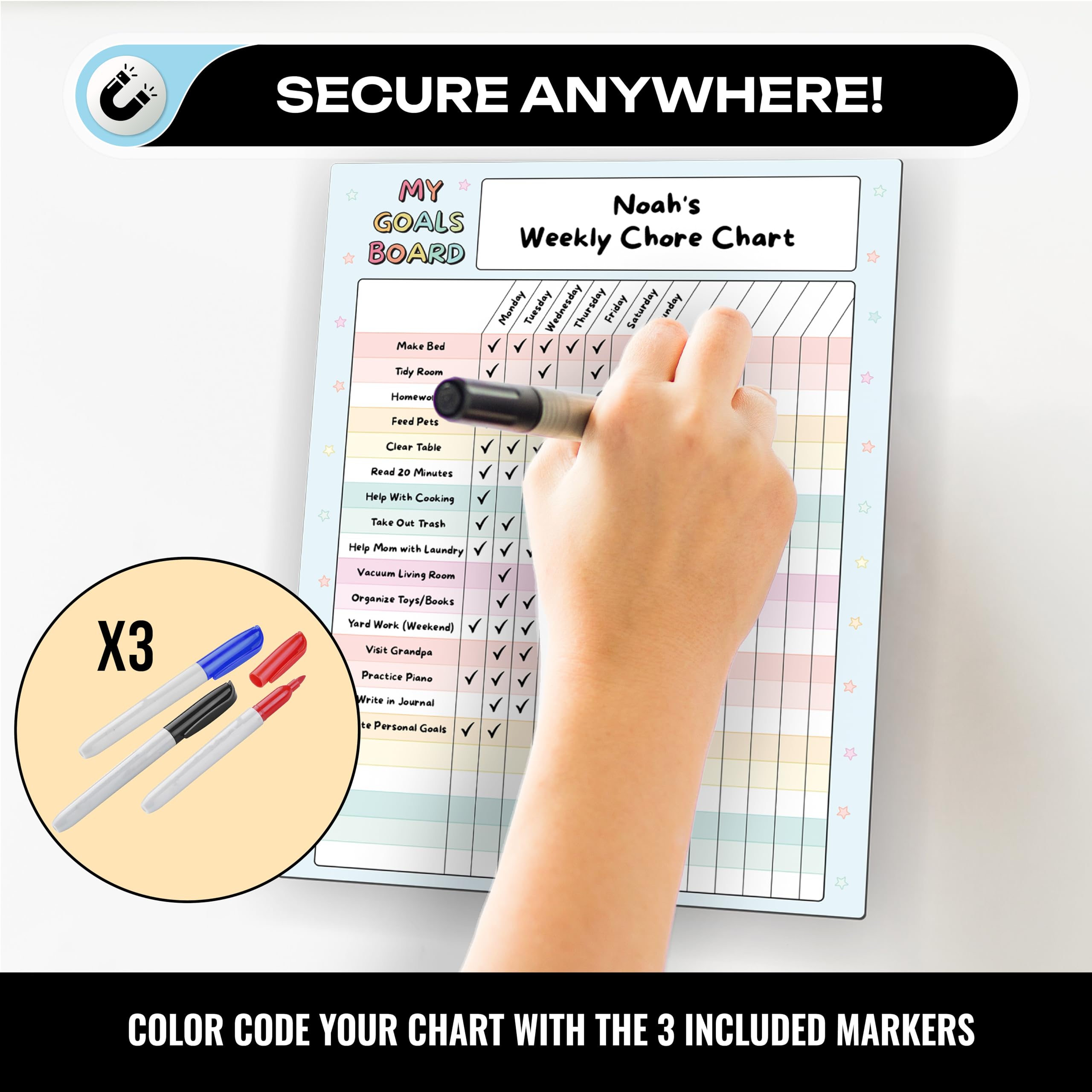 s Outus 6 Pieces Incentive Reward Charts Laminated Dry Erase Reward ...