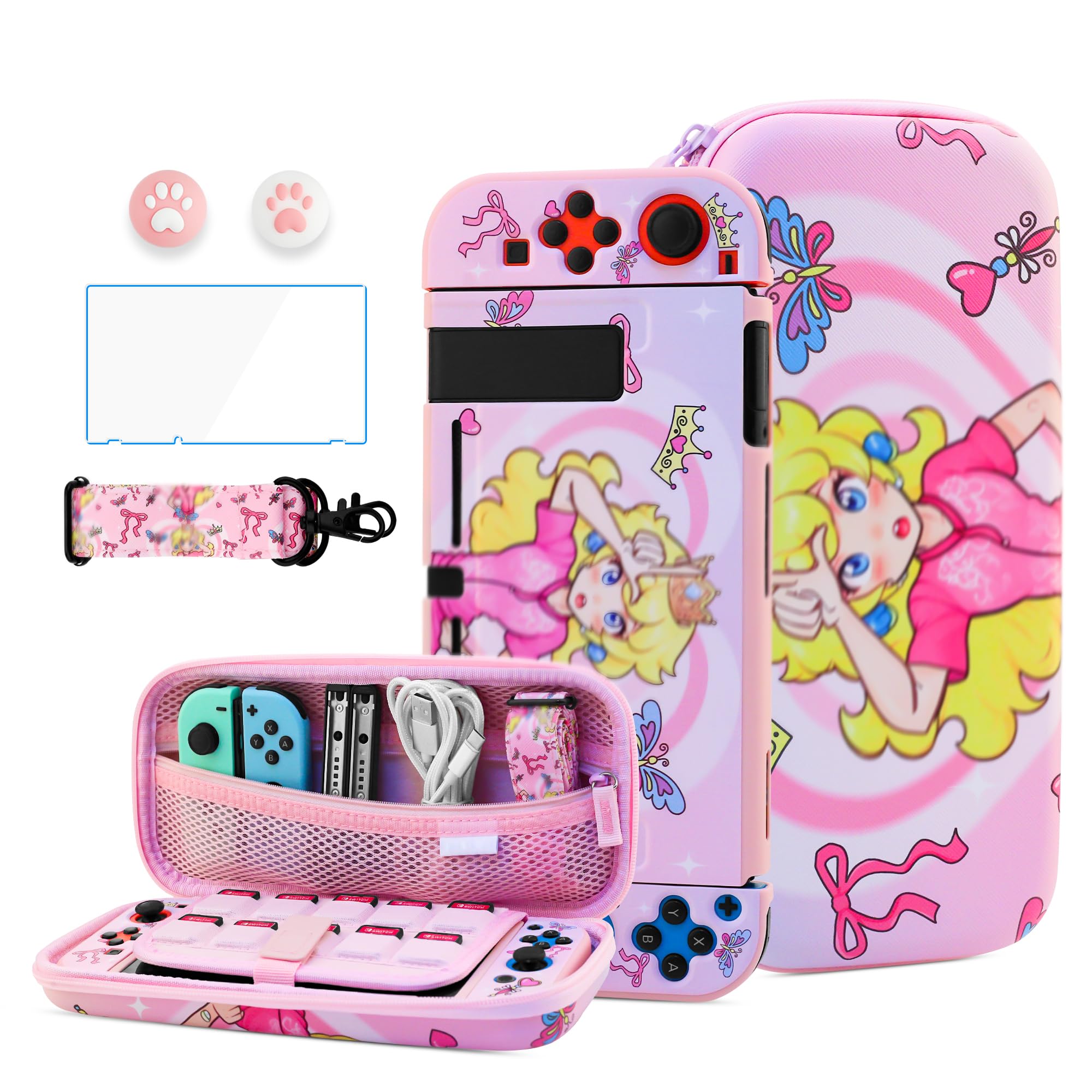 Snapklik.com : HYPERCASE Cute Pink NS (Not OLED/Lite) Switch Case Kit ...