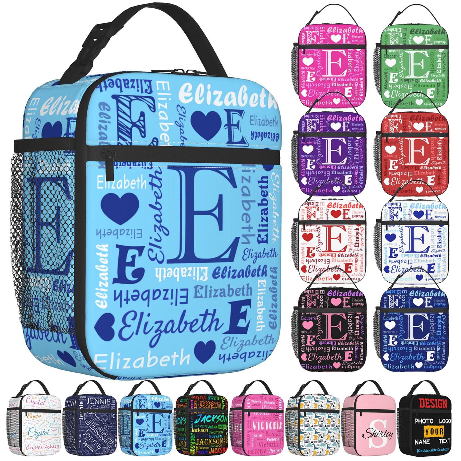 Amazon.com: Custom Lunch Bag for Women Men Personalized Lunch Box with ...