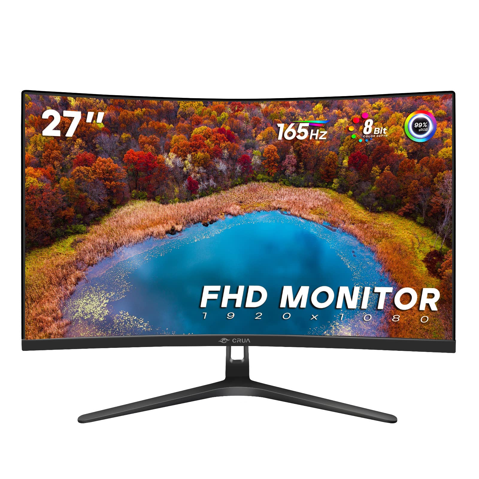 Snapklik.com : CRUA 27 144Hz/180Hz Curved Gaming Monitor, FHD 1080P VA ...