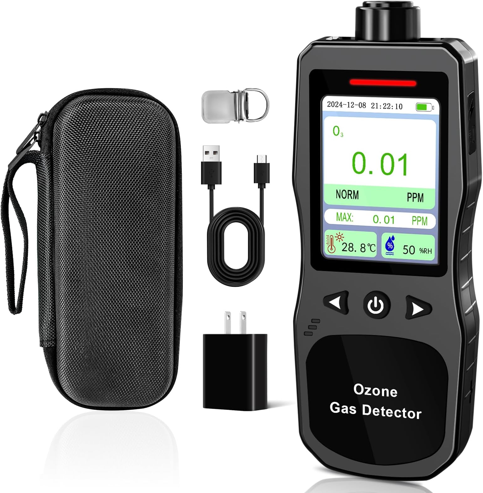 Portable Ozone Gas Detector, 0-20ppm O3 Ozone Meter, Ozone Gas Monitor ...