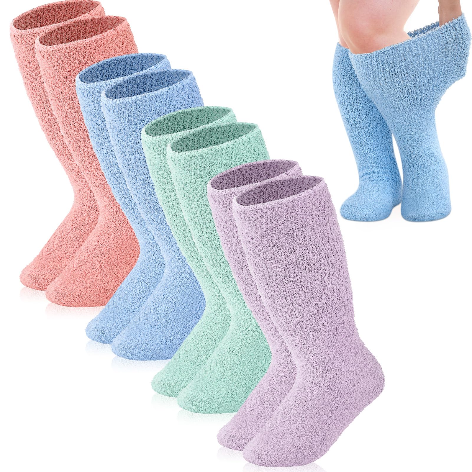 Amazon.com: Shyyween 4 Pairs Extra Width Socks 13-15 Bariatric Hospital ...