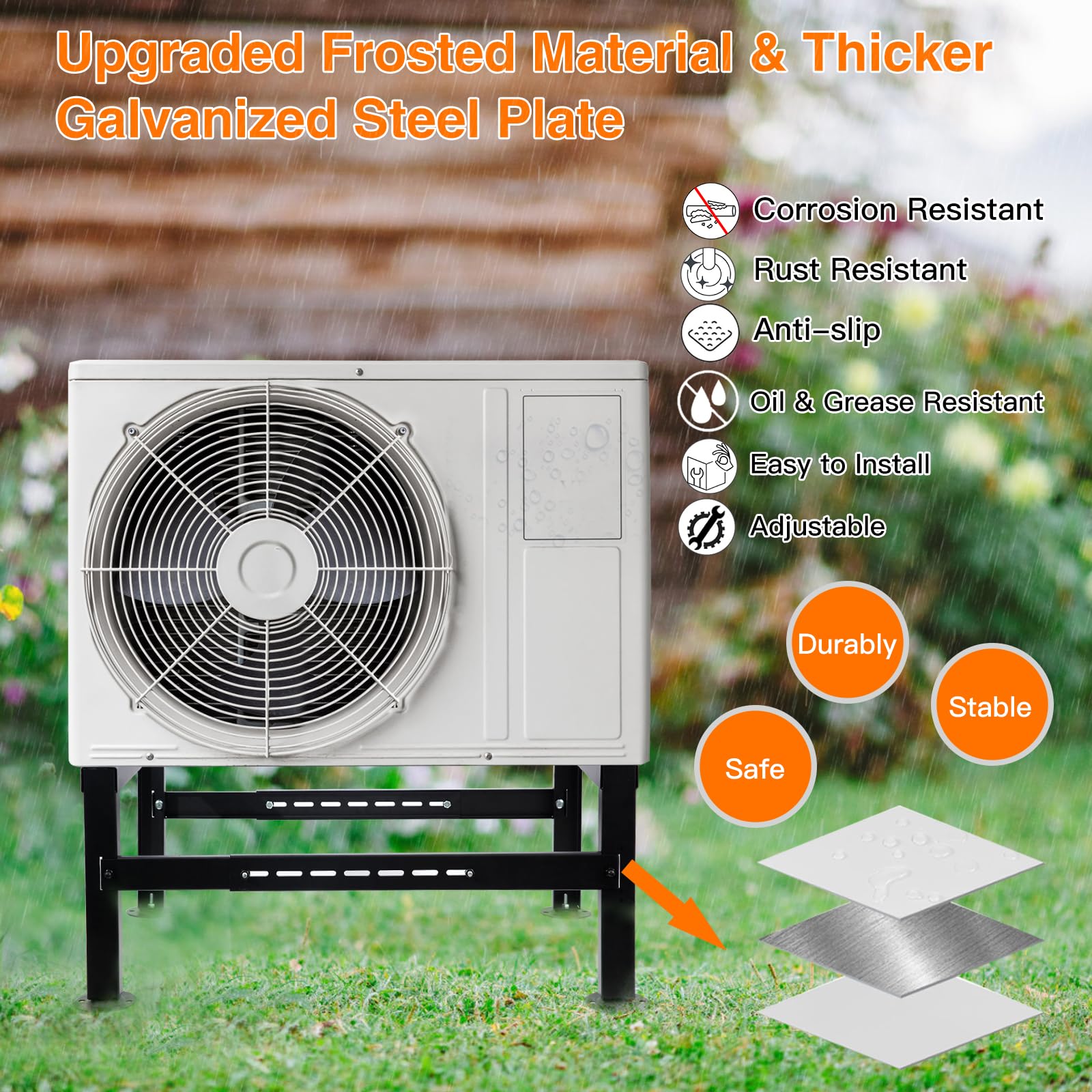 Snapklik.com : Upgraded Frosted Mini Split Ground Stand For 9000-60000 ...