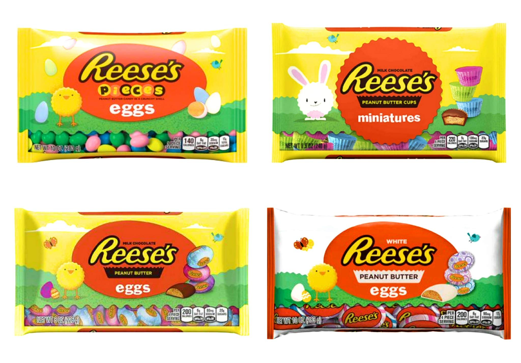 Buy Easter Reeses Peanut Butter Chocolate Candy Variety Pack of 4 ...