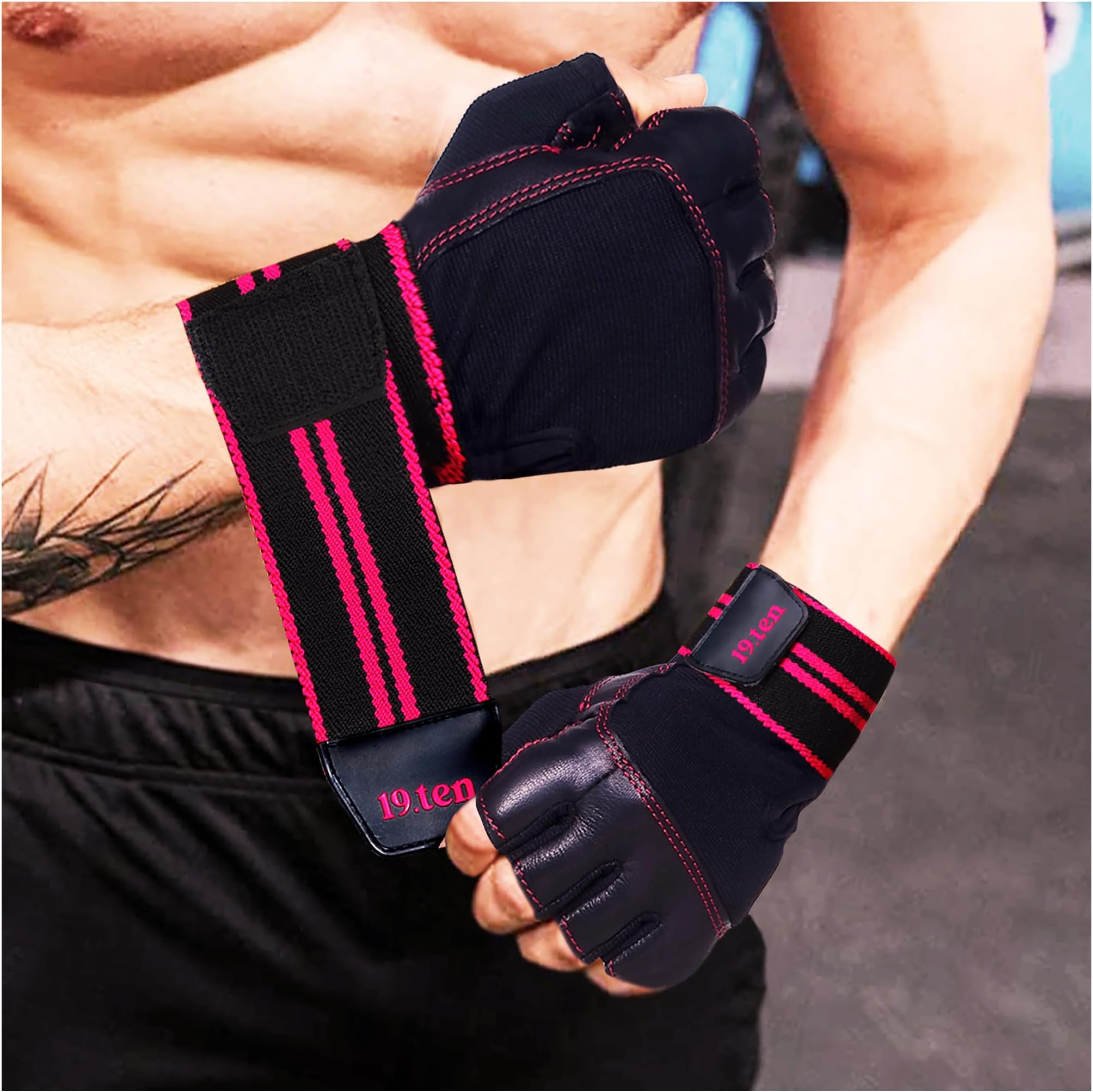 Buy 19.ten Leather Gym Gloves For Men And Women, Gloves For ...