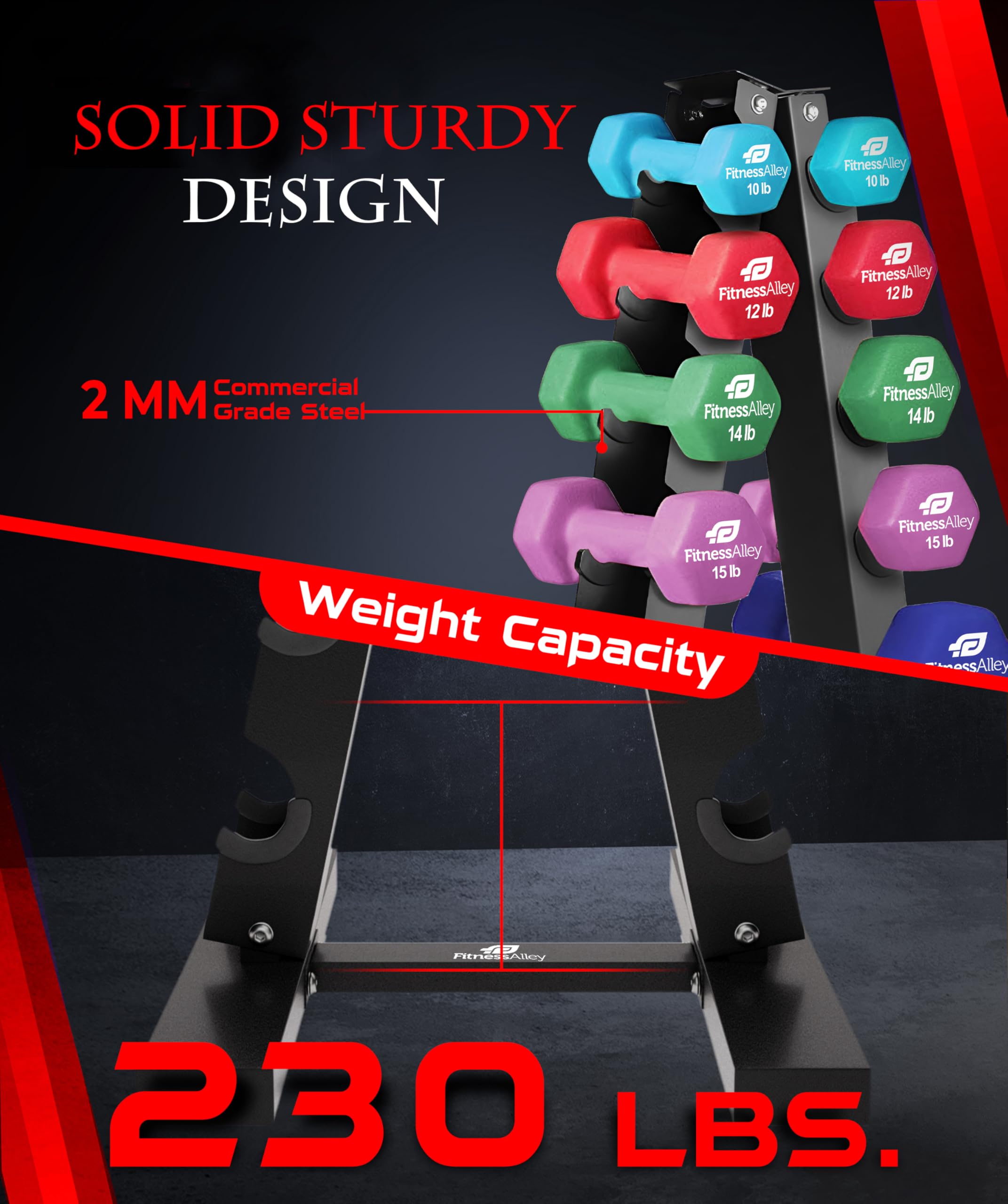 Snapklik.com : 6 Tier Dumbbells Storage Rack - 230 LB Capacity ...