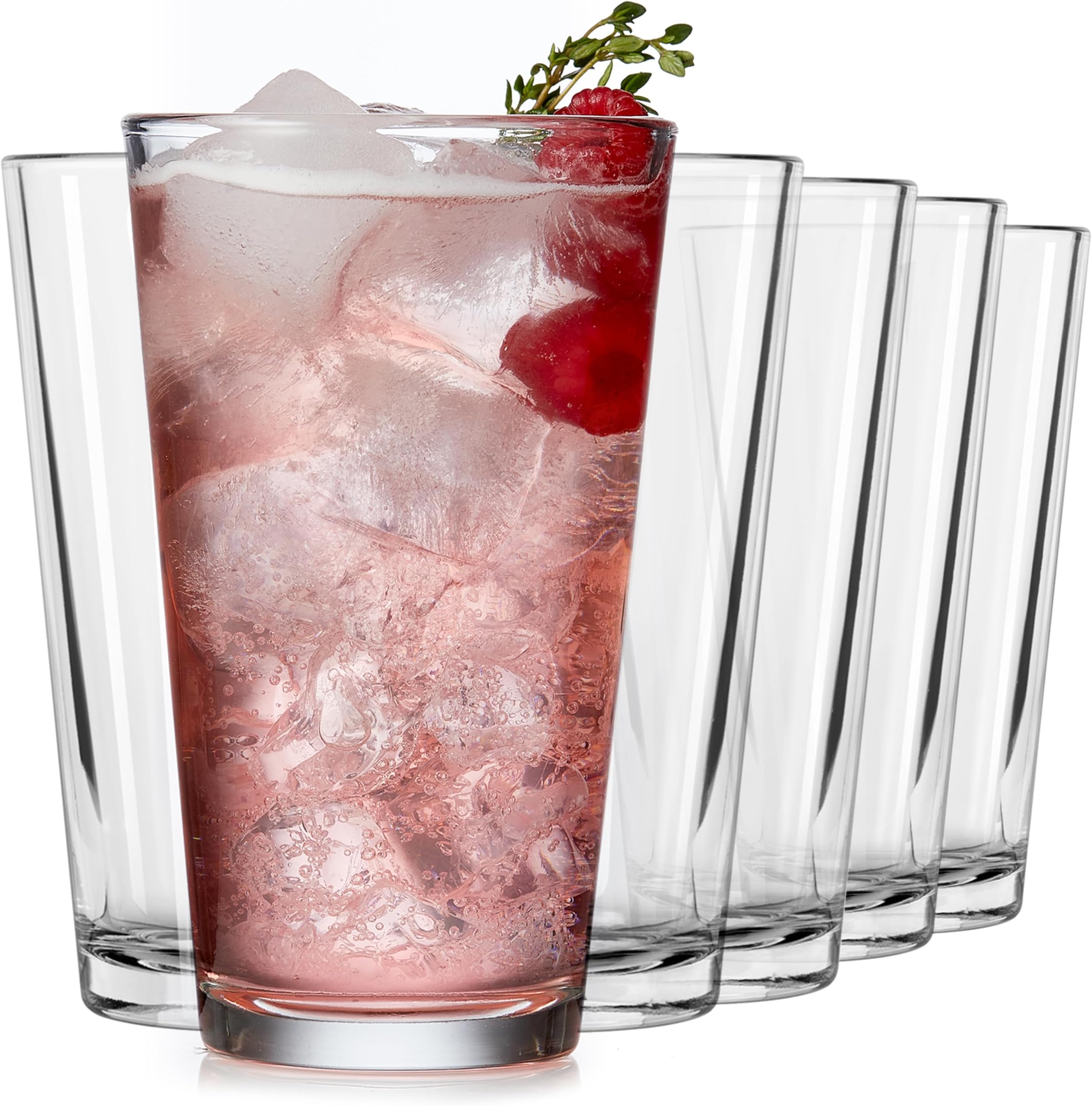 Amazon.com | Libbey Pint Glass with DuraTuff Rim (1639HT), 16oz - Set ...