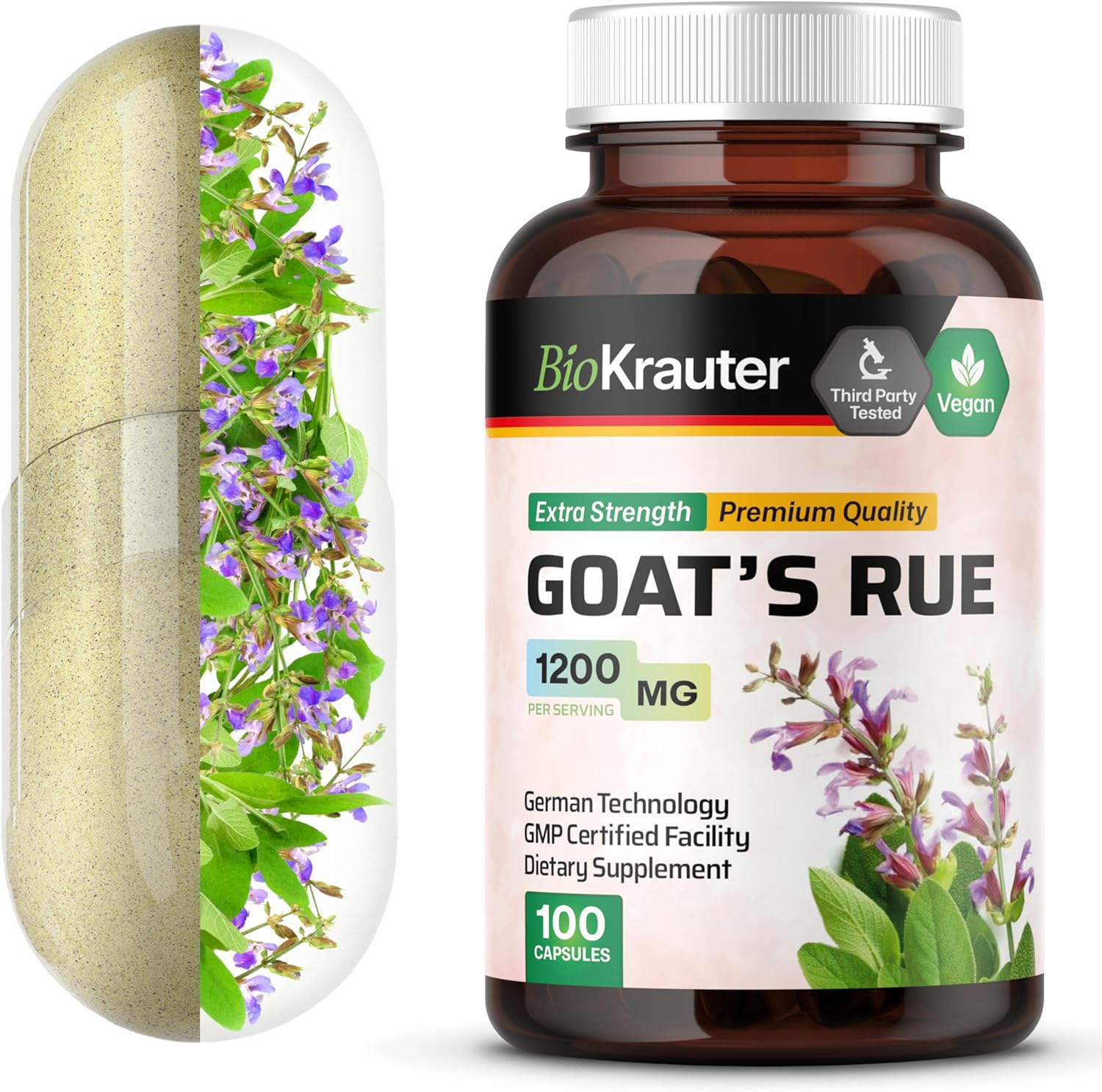 Amazon.com: BIO KRAUTER® Goats Rue for Breastfeeding - Pure Vegan ...