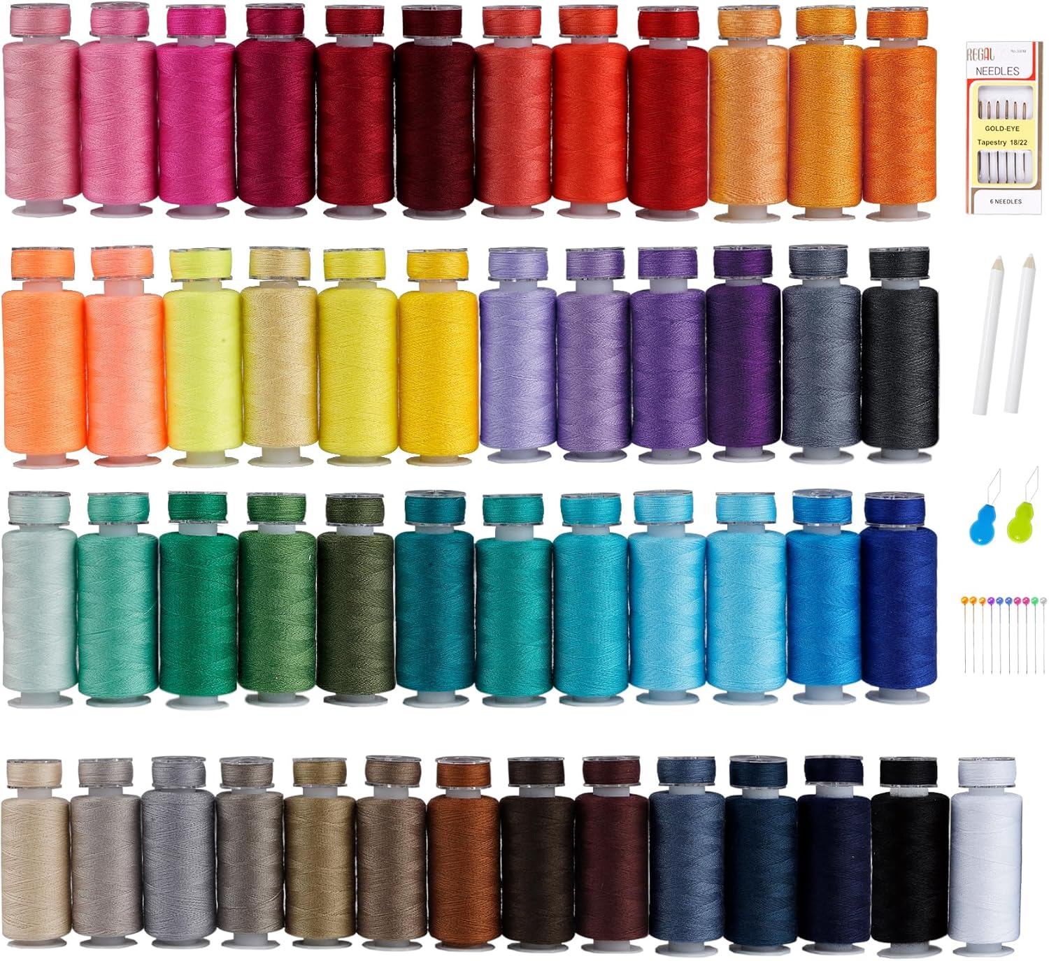Amazon.com: StiVerse Thread for Sewing, 124 Pcs Bobbins Sewing Thread ...