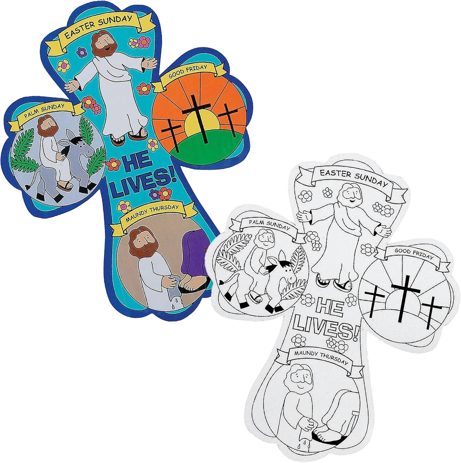 Amazon.com: Color Your Own Holy Week Crosses - Makes 12 - Sunday School ...