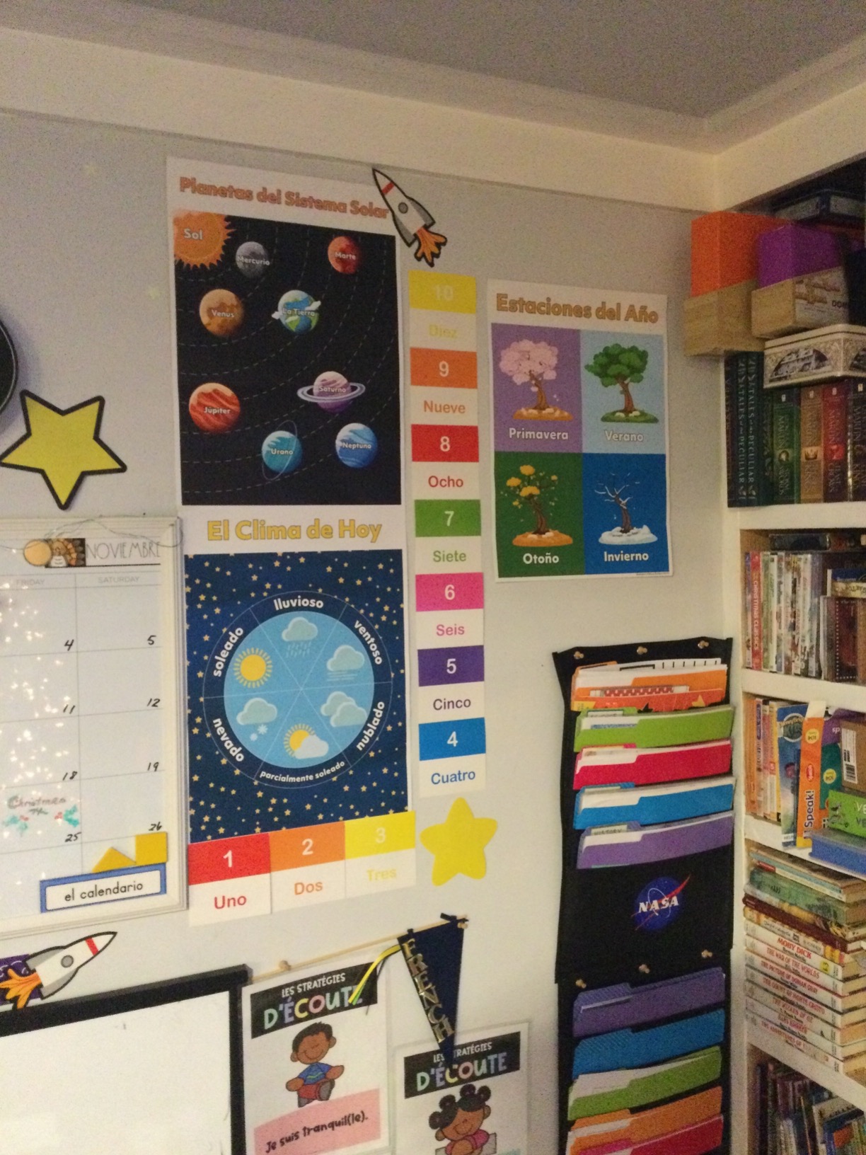 Amazon.com : 11 Spanish Language Posters for Kids | 18" x 24" | ABCs ...