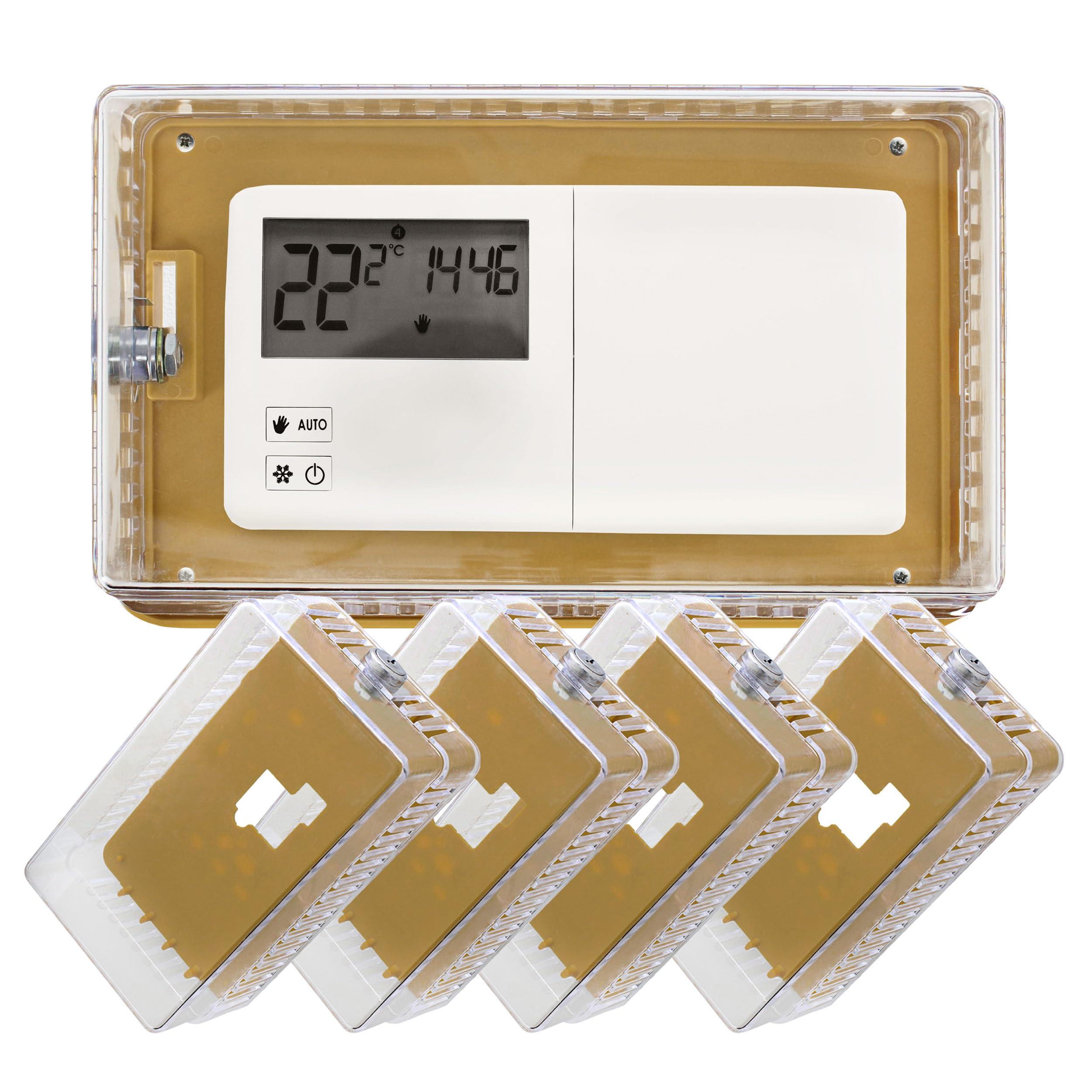 Amazon.com: BISupply A/C Thermostat Lock Box with Key XL 4pk - Plastic ...