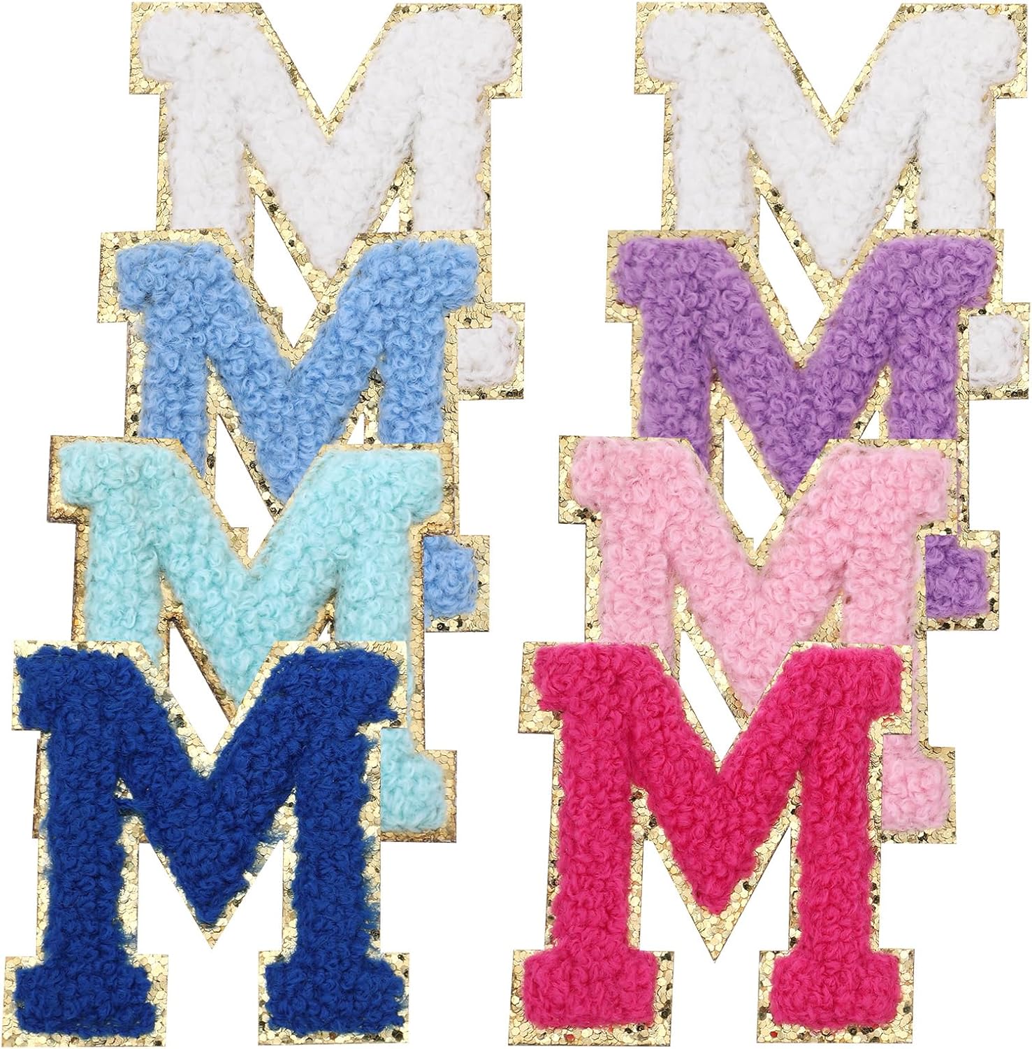 Amazon.com: 8PCS Chenille Letter Patches, Self Adhesive Letter Patches ...
