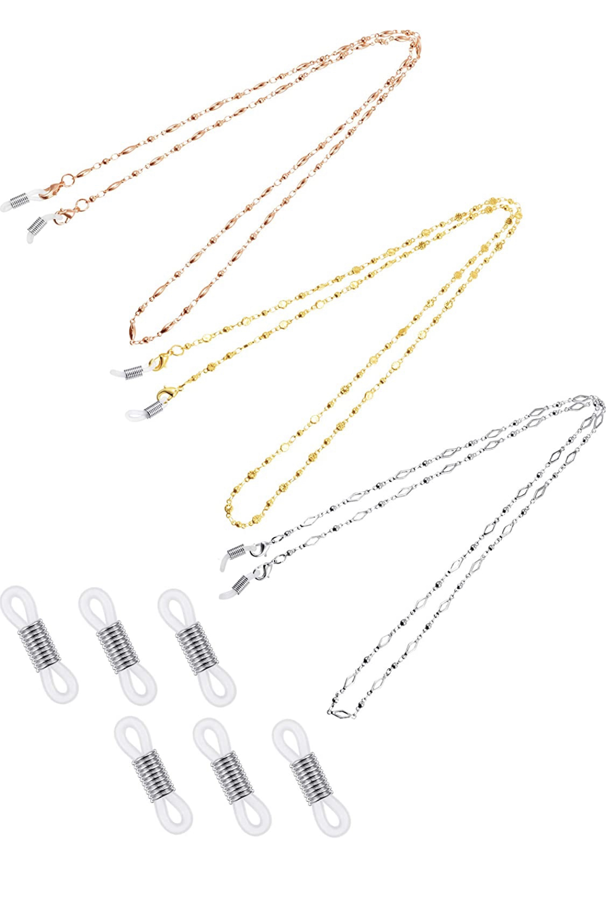 Watch 3 Pieces Stainless Steel Eyeglass Chain for women Cord Reading ...