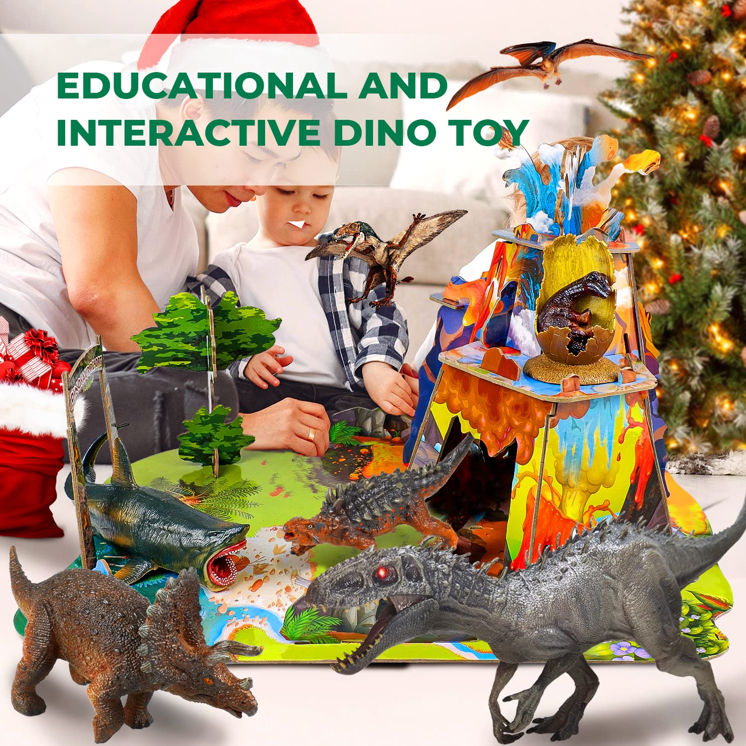 Juguetes de dinosaurios grandes 3D CPSTOYWORLD para ni...B09NVFMBYV ...