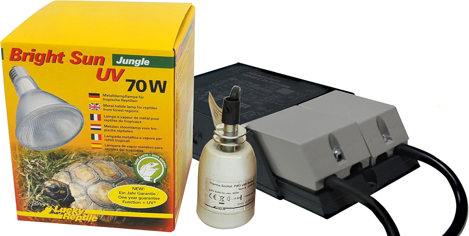 Lucky Reptile - Bright Sun UV Jungle 70 W Komplettset, Metalldampflampe inklusive passende ...