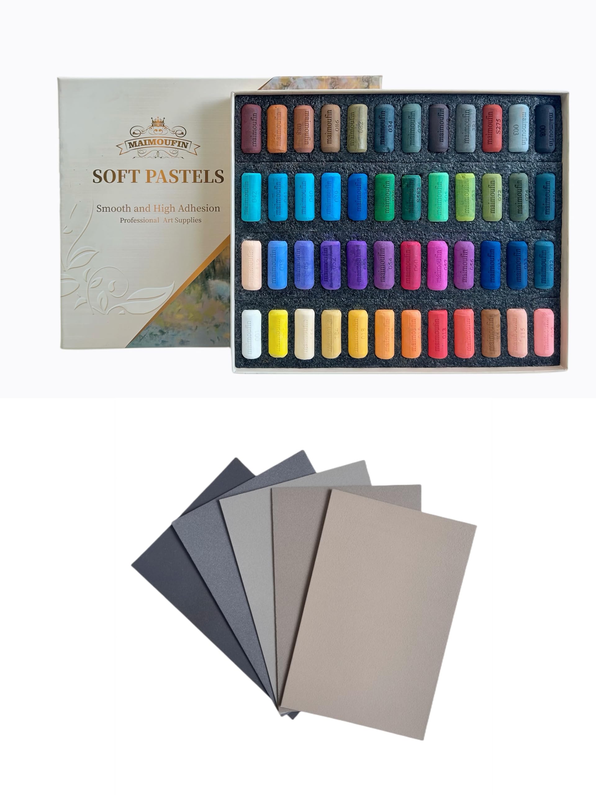 Amazon.com: MAIMOUFIN 5 Sheets Small Size Sanded Pastel Paper with Soft ...