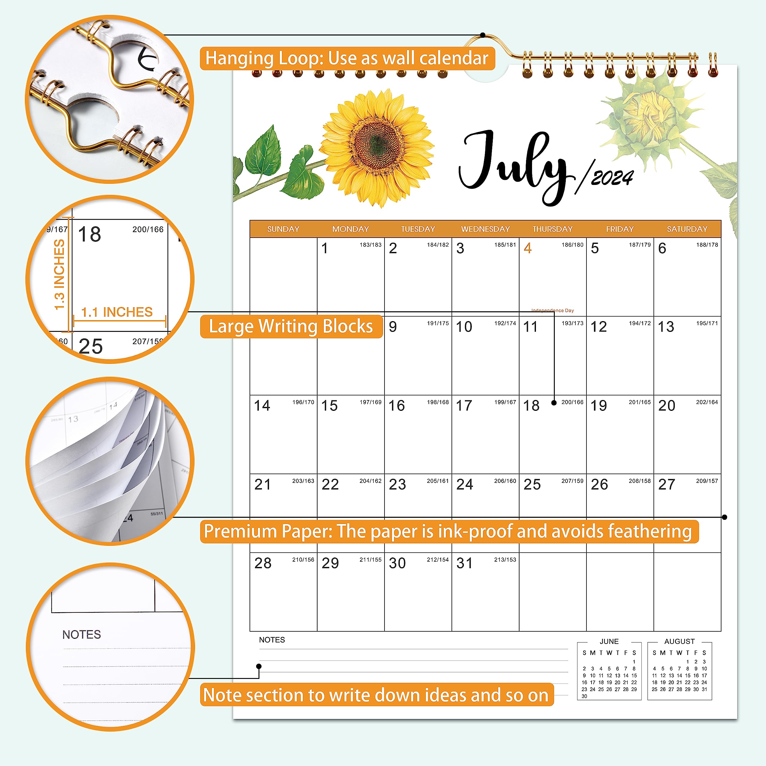 Snapklik.com : Calendar 2024 - Wall Calendar 2024 Includes Jan. 2024 ...