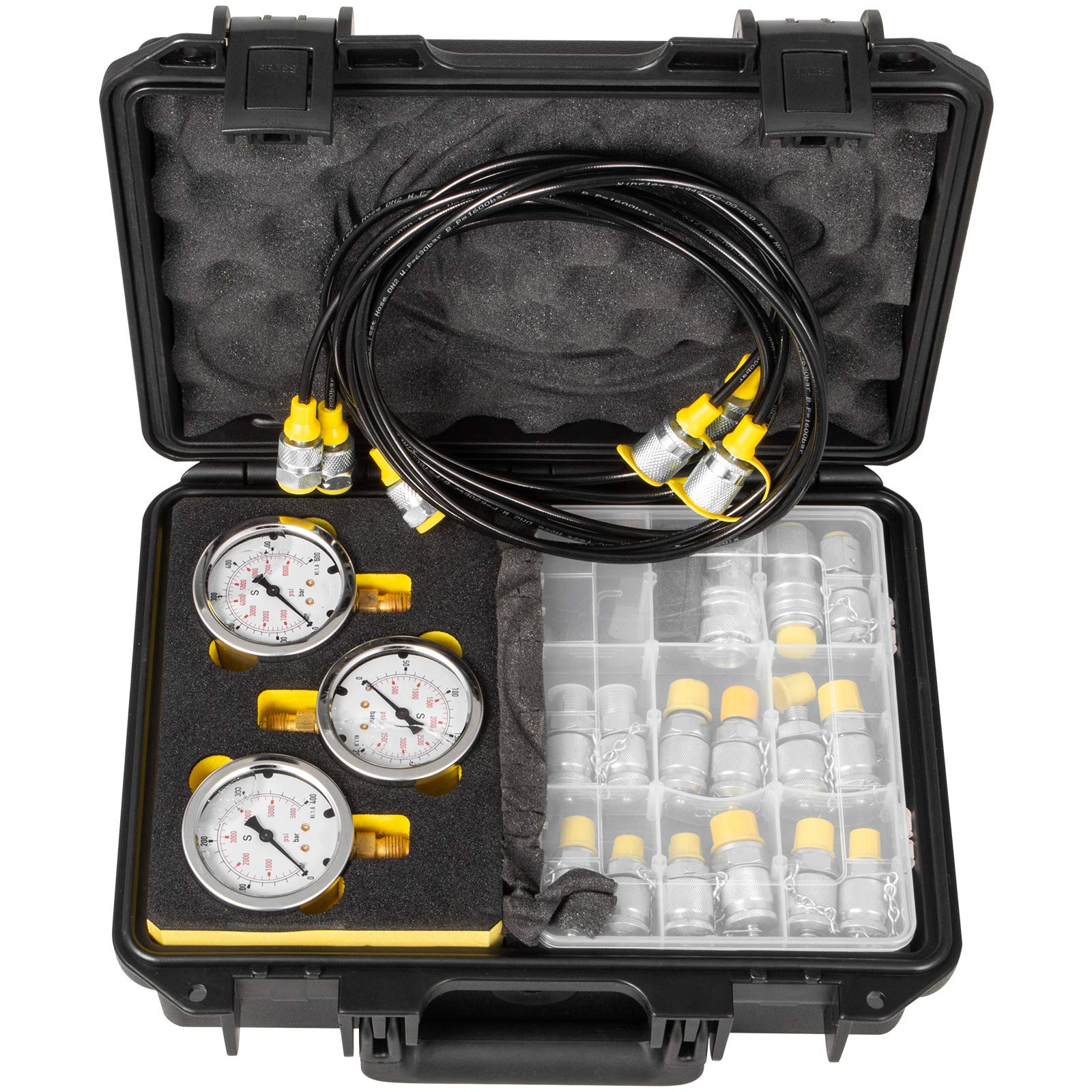 Buy Geindus Hydraulic Test Gauge Kit 60U 9000PSI/600Bar Excavator ...