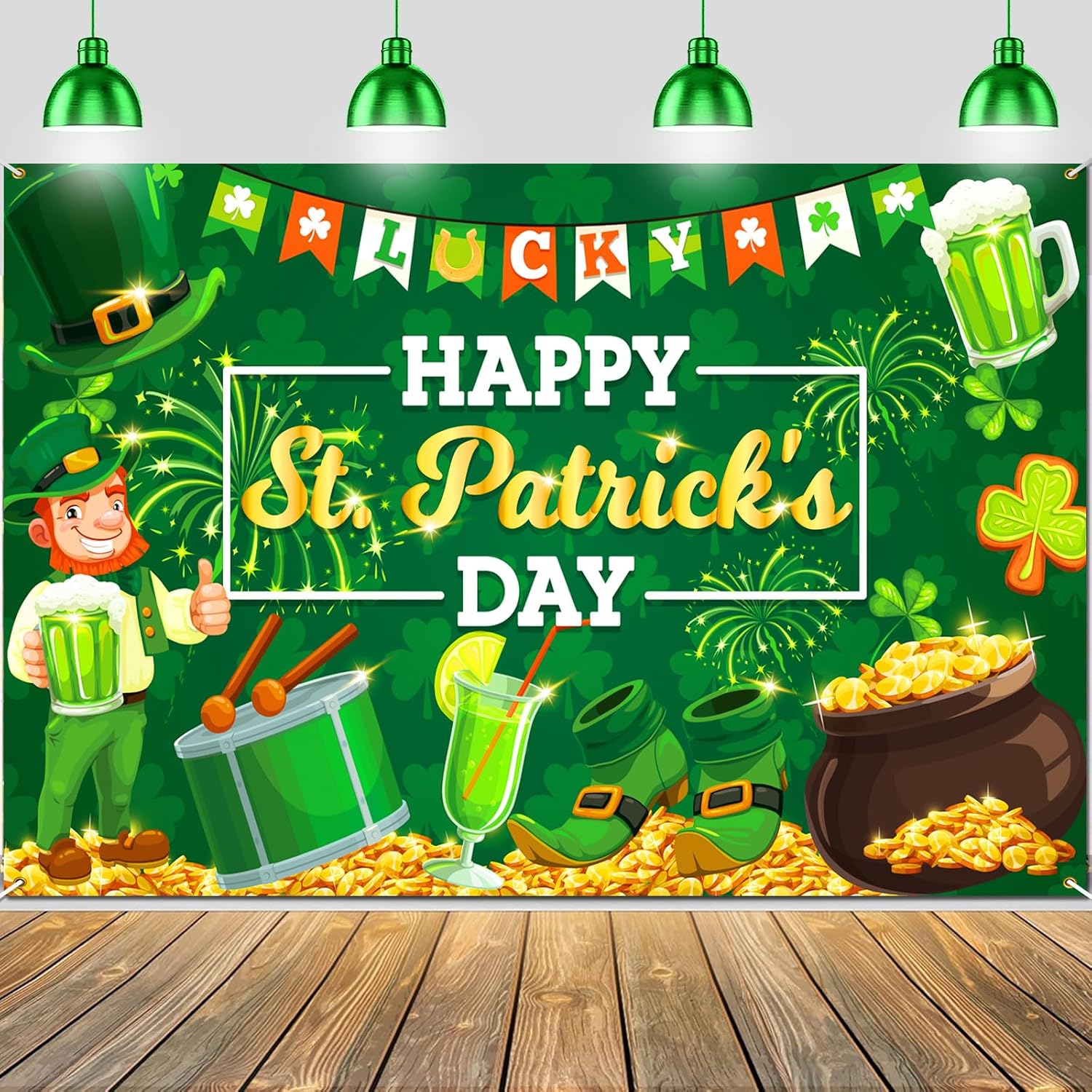 Amazon.com: St Patricks Day Decorations, St Patricks Day Backdrop Banner, St Patricks Day ...
