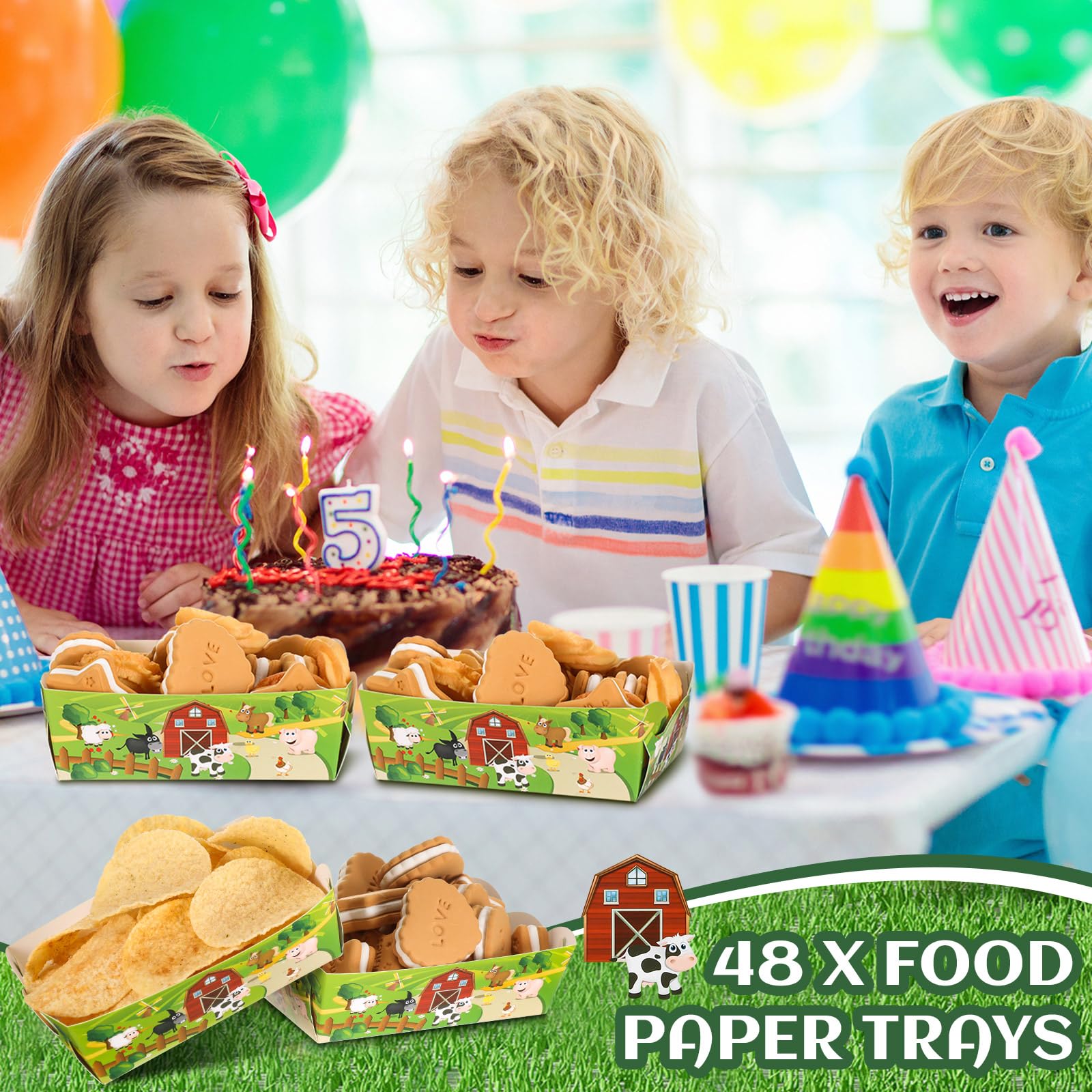 Snapklik.com : 48 Packs Farm Animal Party Favors Set Farmhouse Animal ...