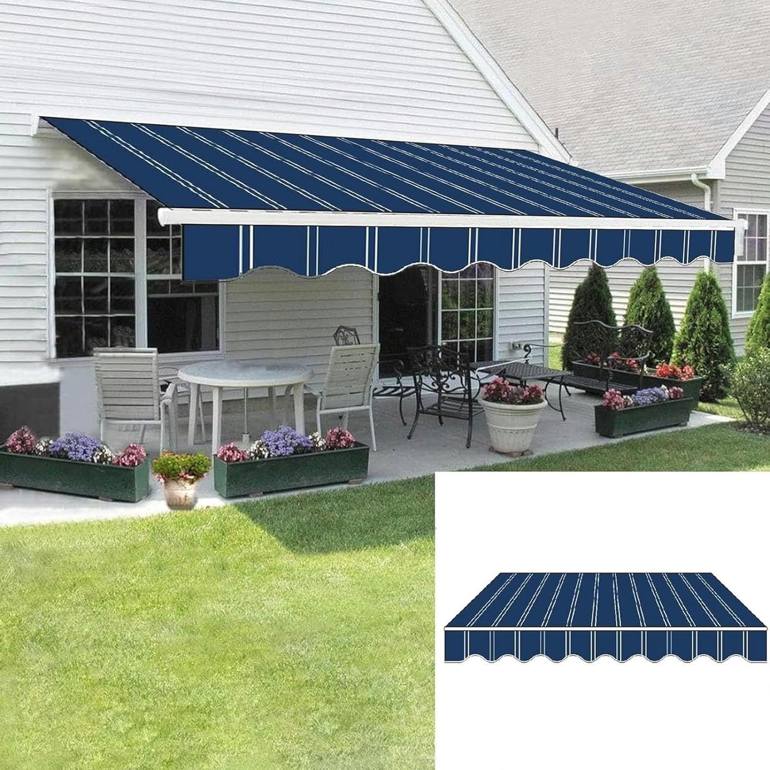 Amazon.com: Deck Cover Fabric,Waterproof Shade Sun Shade,Patio Covers ...
