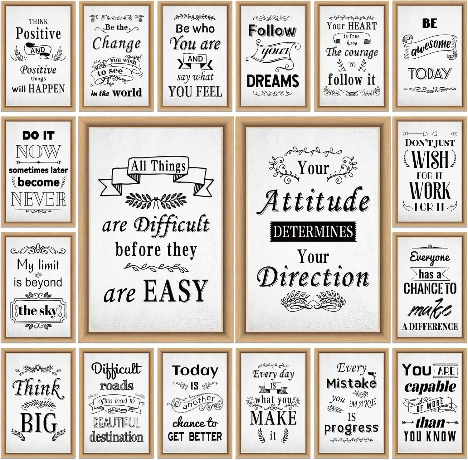 Amazon.com : 24 Motivational Posters for Classroom Decor, Growth ...