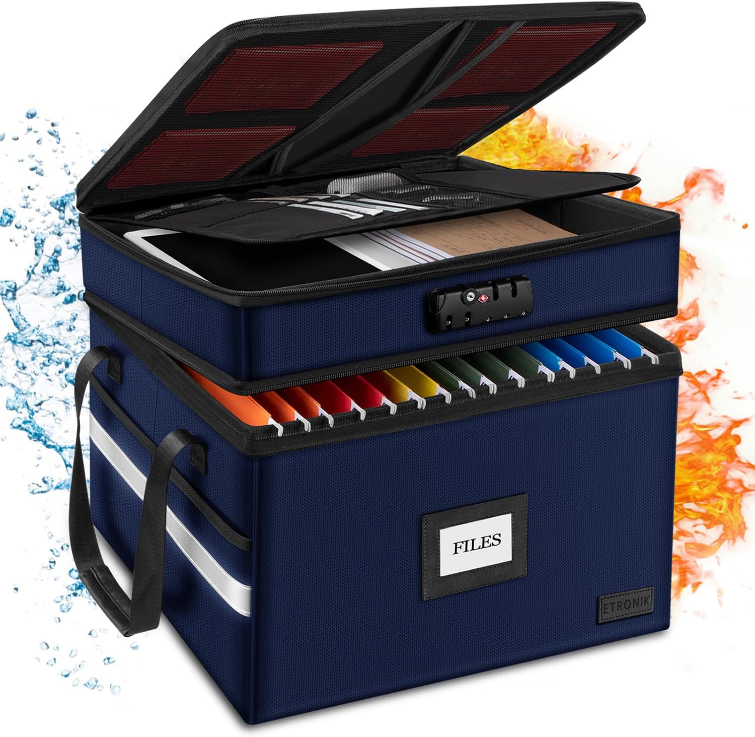 Amazon.com : Fireproof file Box Organizer, Document Box Organizer with ...