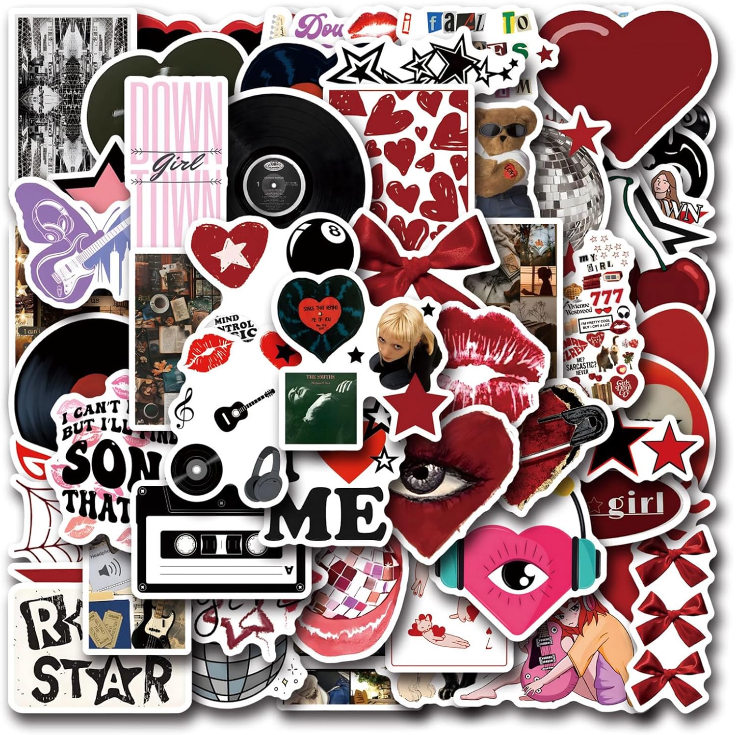 Amazon.com: 55Pcs Aesthetic Downtown Girls Stickers Pack Cool Trendy ...