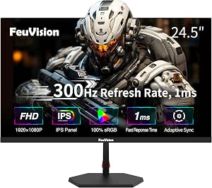 FeuVision 24.5inch 240Hz 300Hz Gaming Monitor, FHD 1080p, IPS Panel ...