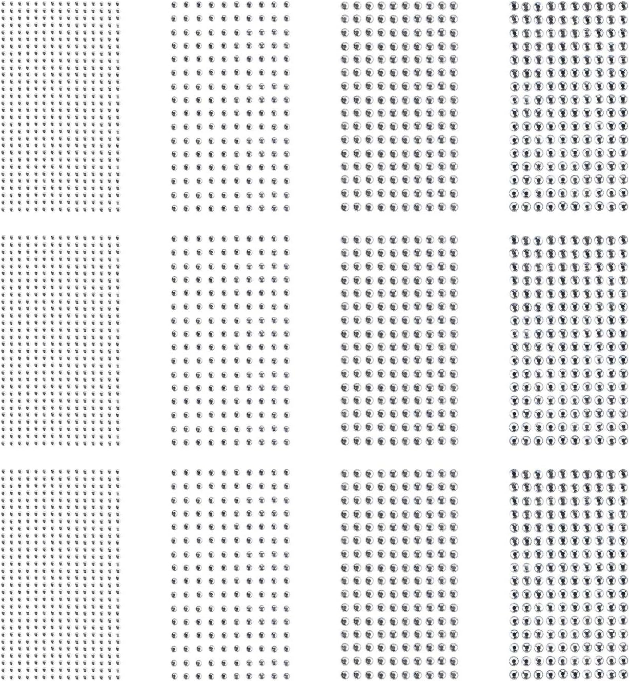 Amazon.com: Gartful Clear Self Adhesive Rhinestone Stickers, 2790 PCS ...