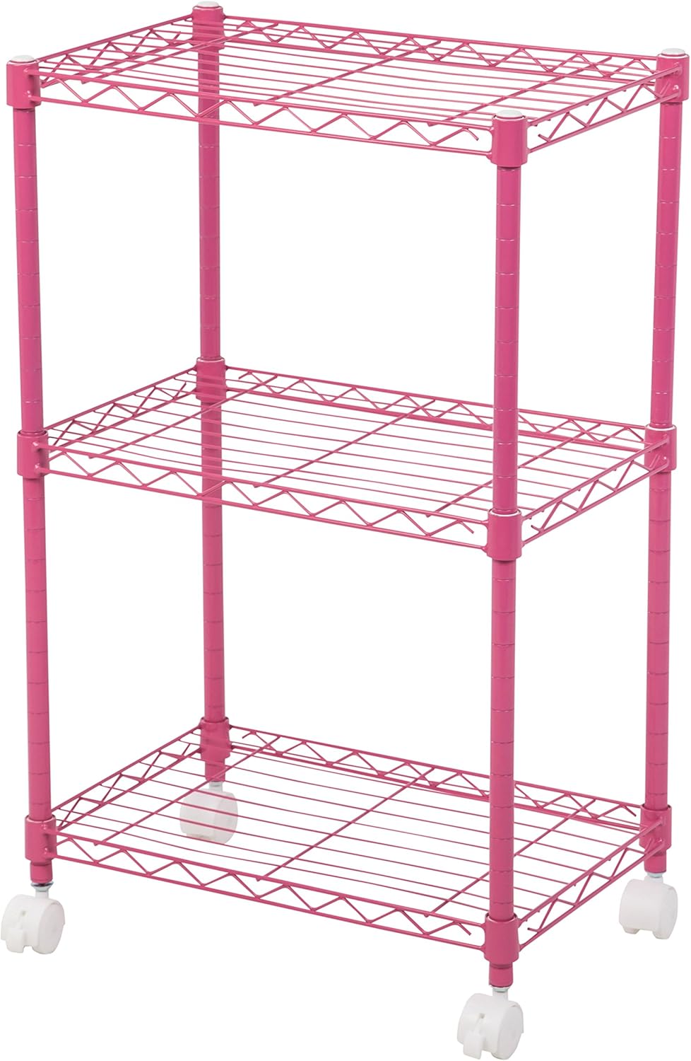 Amazon.com: IRIS USA CBM-44073 Small Wire 3-Tier Colored Shelf, Pink ...