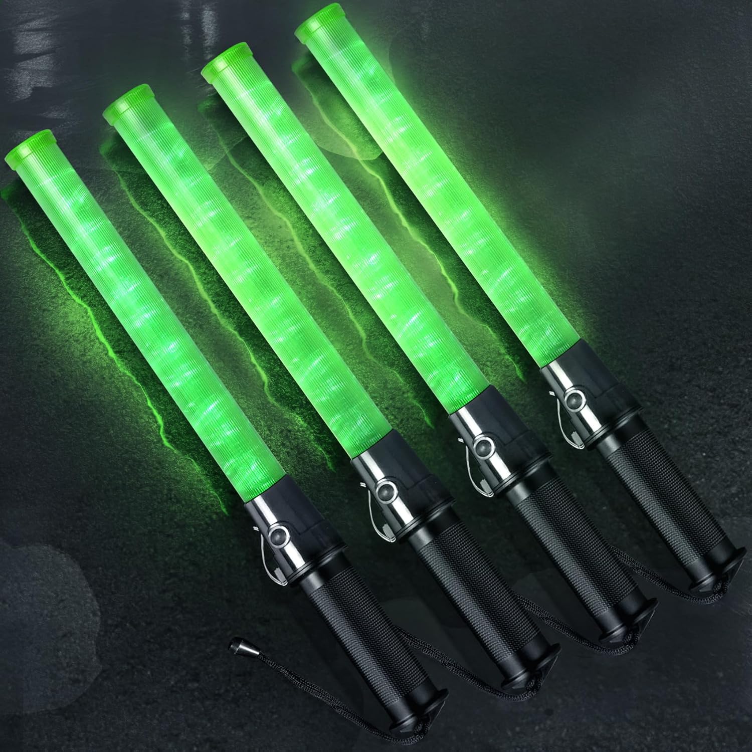 Amazon.com: 4 Pack 21 Inch Traffic Wand, Green LED Traffic Control Wand ...