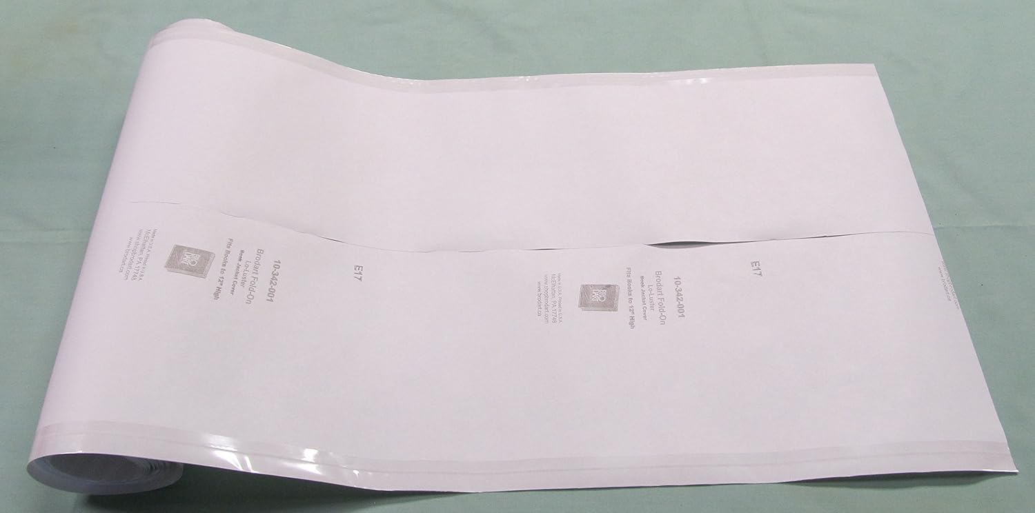 Amazon.com: 20 Yard Roll of 10" Brodart Fold-On Book Jacket Covers ...