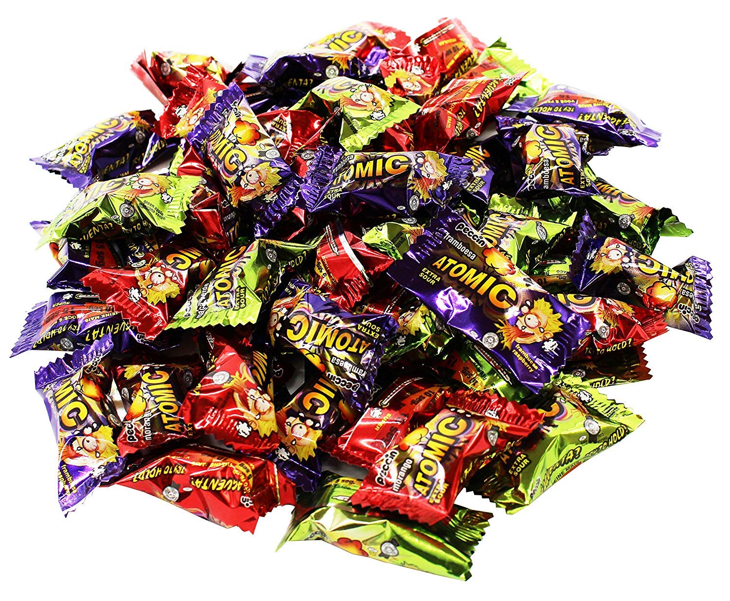 Amazon.com : Zaza Atomic Extra Sour Chewy Cream Filled Kosher Candy ...