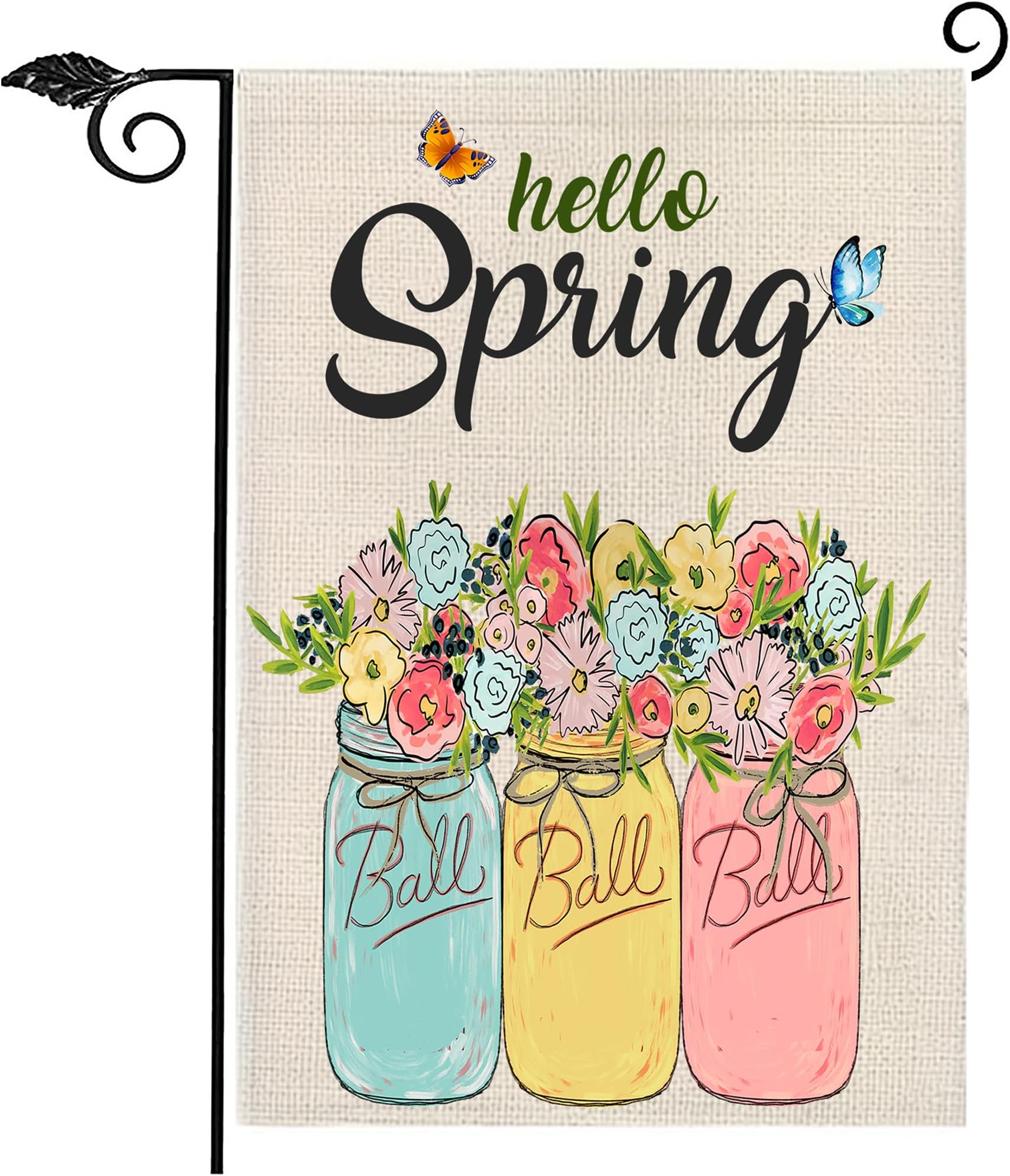 Amazon.com : Welcome Sunflower Floral Garden Flag,Vertical Small Seasonal Yard Flag Double Sided ...