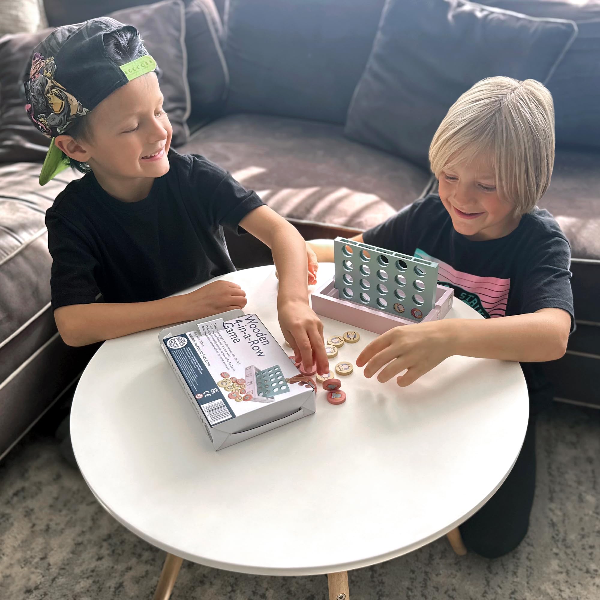 Marbles Wooden Connect 4 Game Connect Four In A Row 3D Wooden