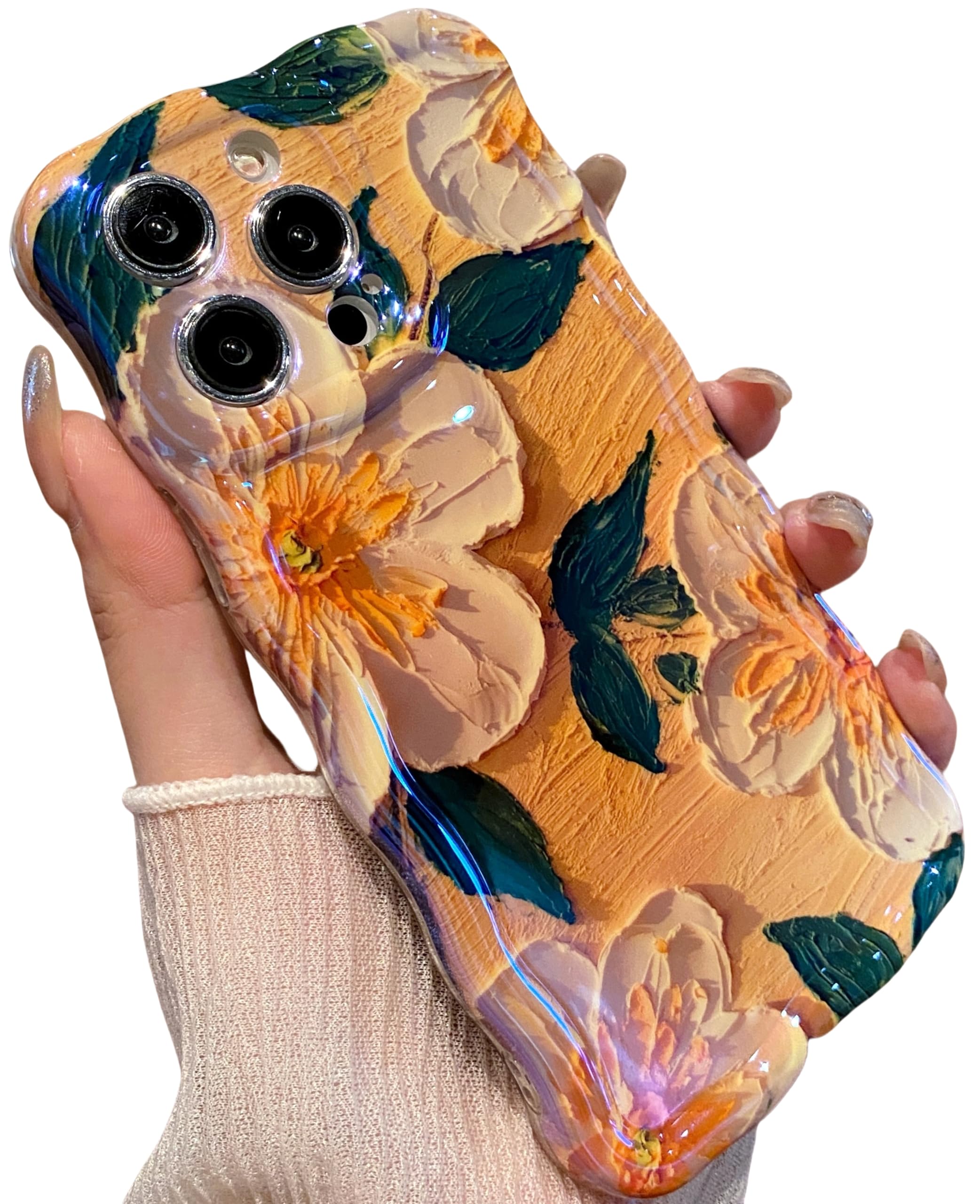 Amazon.com: Amytor for iPhone 15 Pro Case, Colorful Retro Oil Painting ...