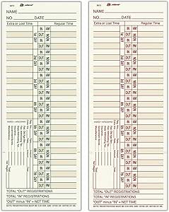 Adams Time Cards 2-Sided Bi-Weekly 500 Cards (9675A5) : Amazon.co.uk ...