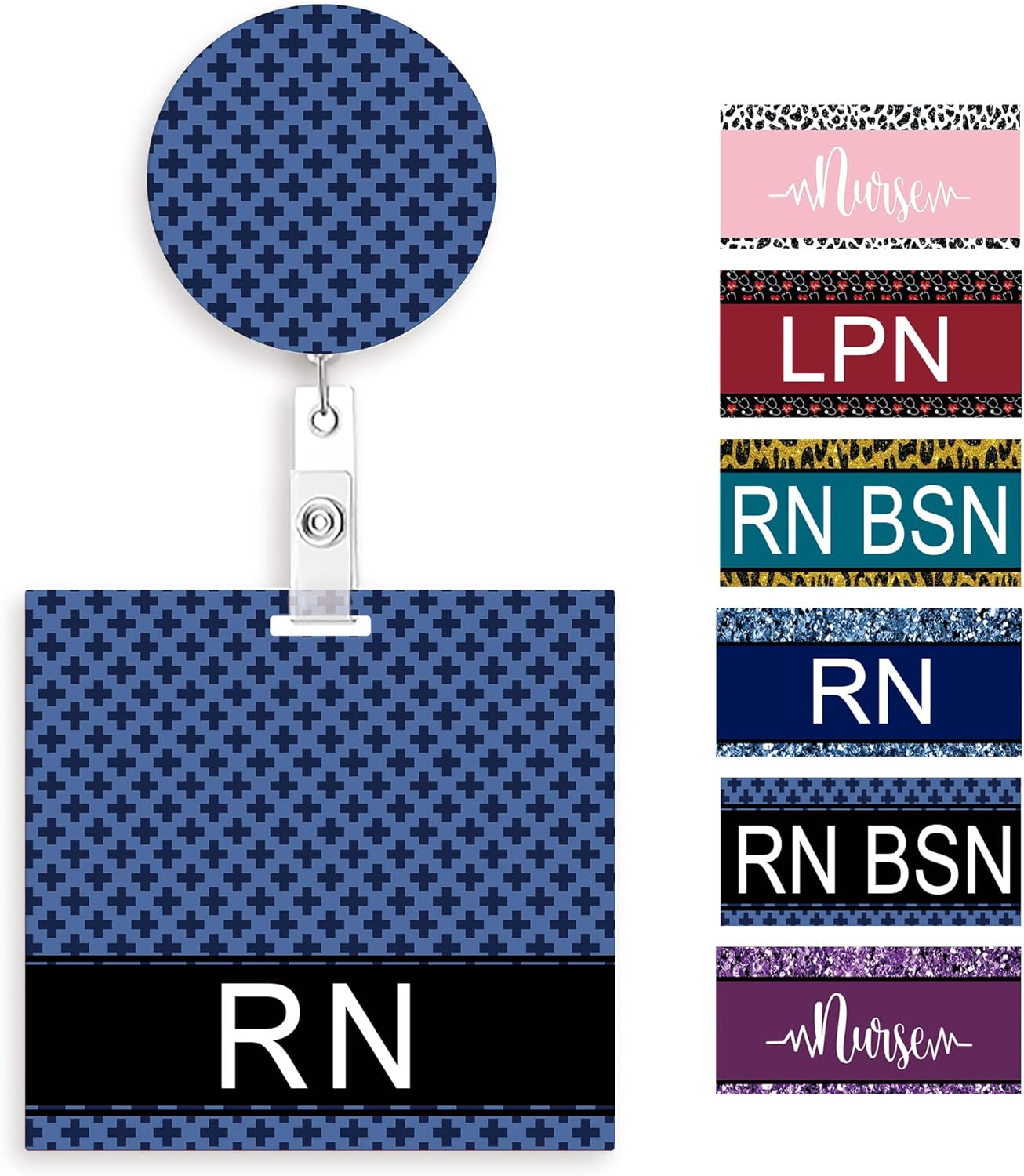 Amazon.com : RN Badge Card RN Badge Buddy Nursing - Vertical Horizontal ...