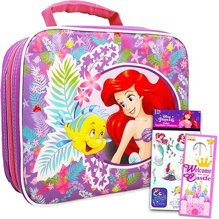 Amazon.com: Disney The Little Mermaid Lunch Box for Girls - Bundle with ...