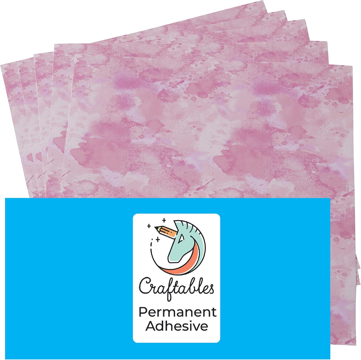 Amazon.com: Watercolor Pattern Self Adhesive Craft Vinyl Printed Sheets ...