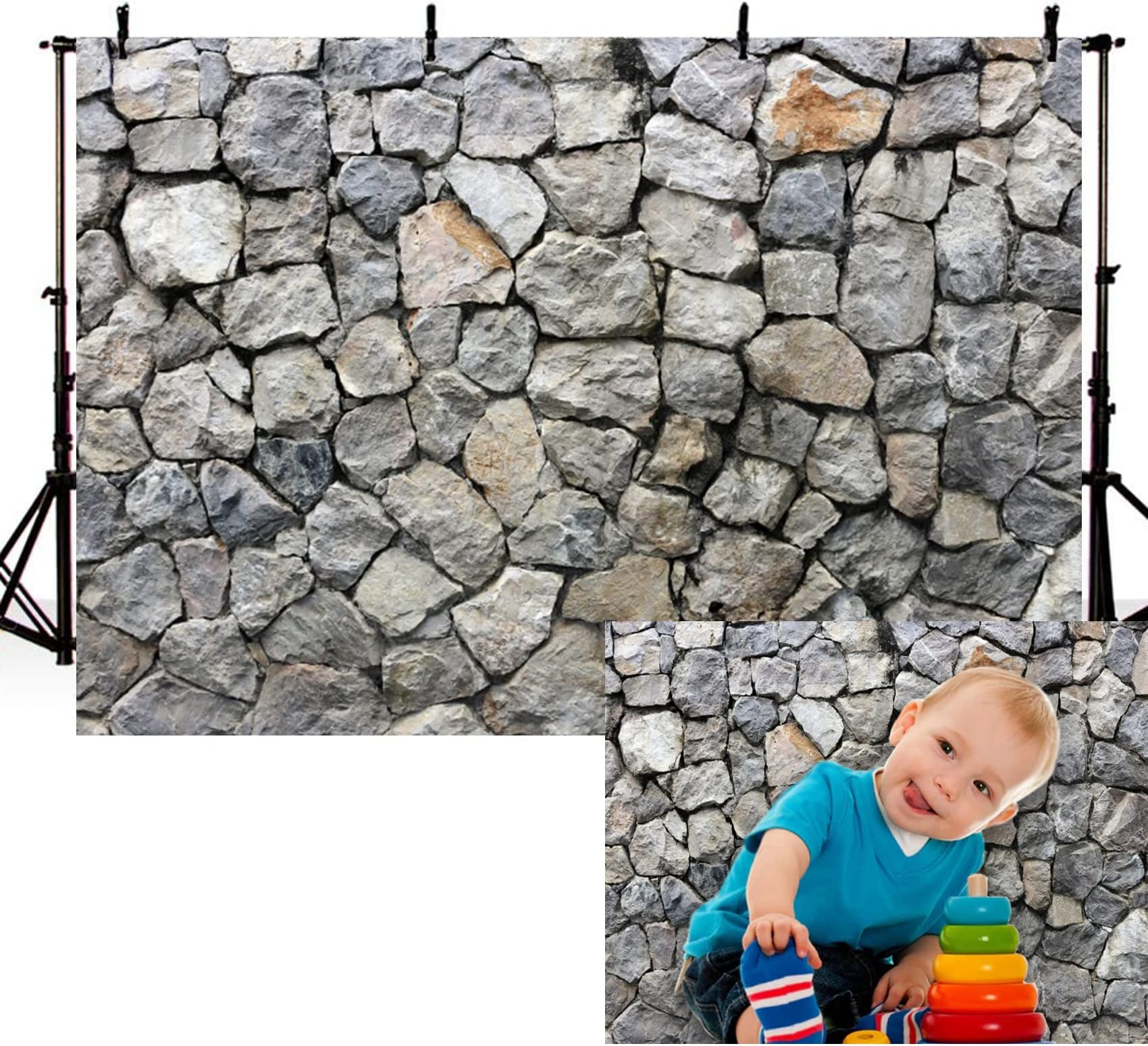 Amazon.com : Mehofond Brick Stone Wall Photography Background Home ...