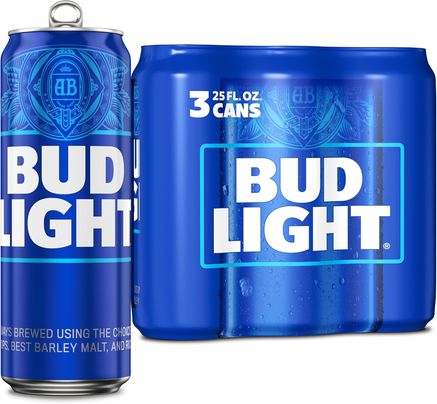 Amazon.com: Budweiser Bud Light 3Pk Cans, 25 Fz : Grocery & Gourmet Food